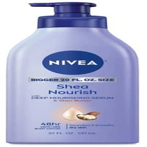 Nivea Shea Nourish Body Lotion With Deep Nourishing Serum And Shea Butter, 20 Fl Oz Packaging ...