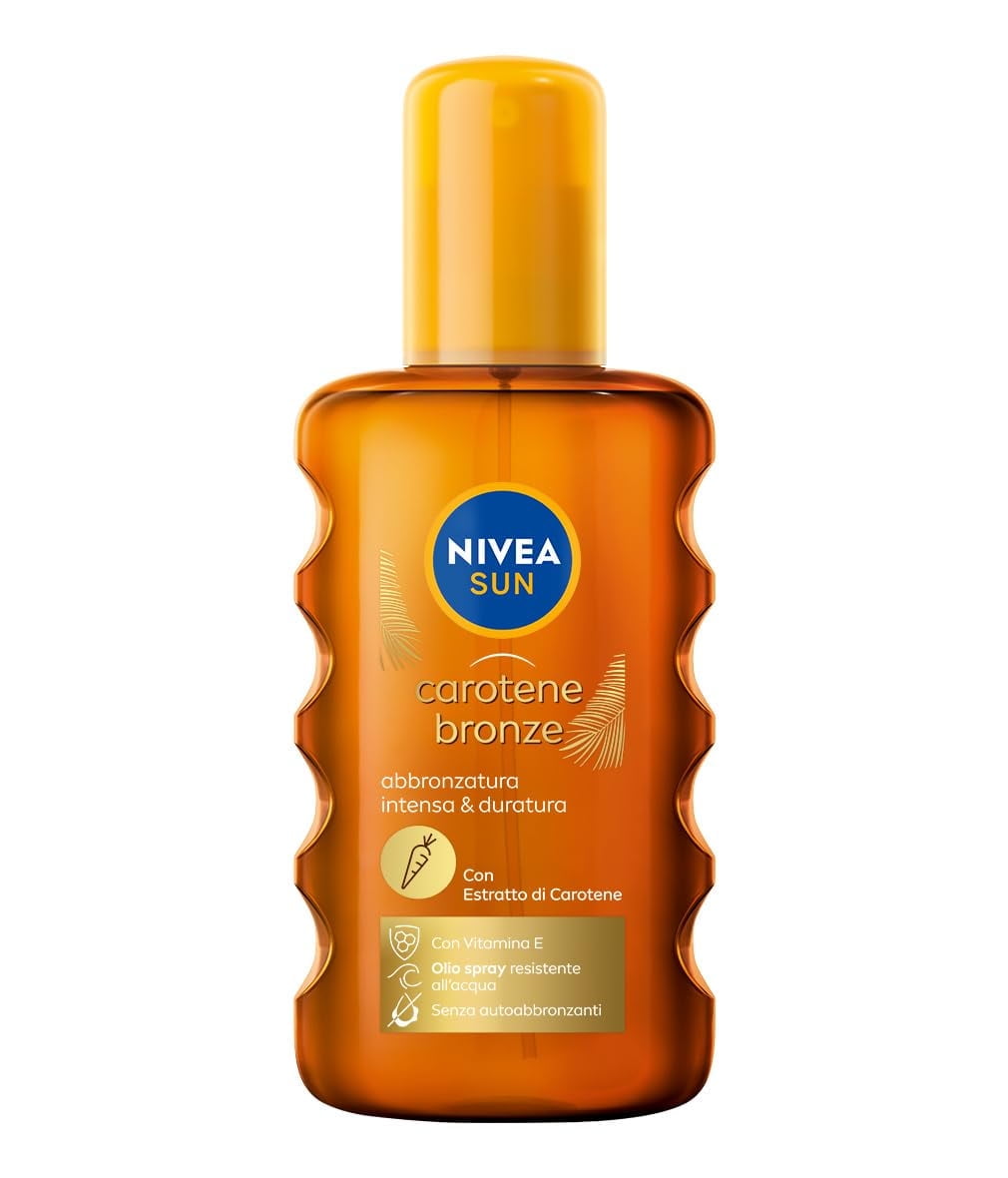 NIVEA Sun Oil Spray with Carotene, 200 ml, SPF 6, Quick Absorption ...