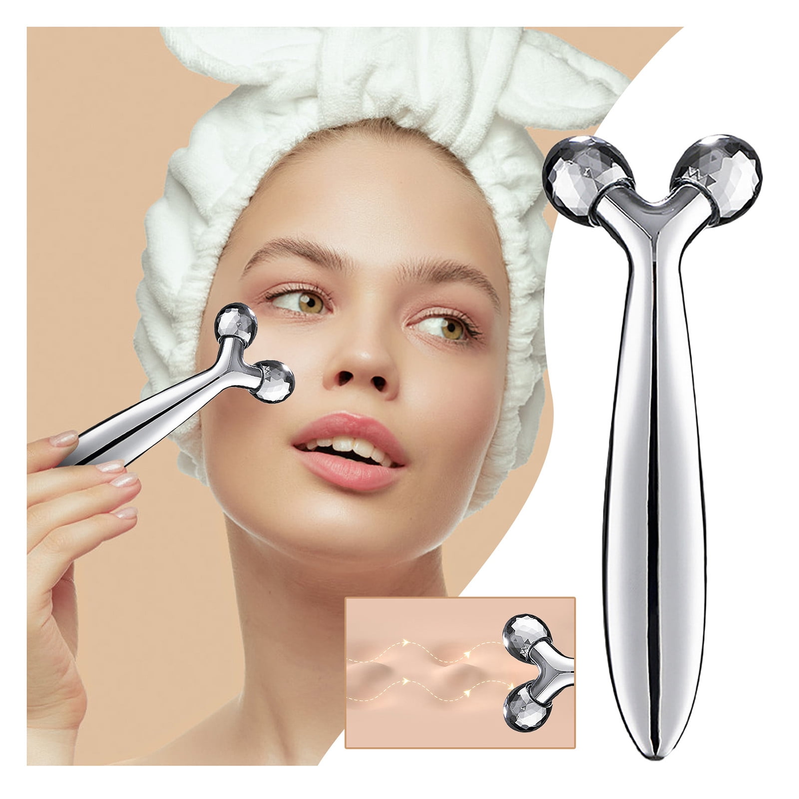 Niviya Massage Tools And Equipment Y Shaped 3d Massage Roller 360° Rotation Fine Facial Shaping