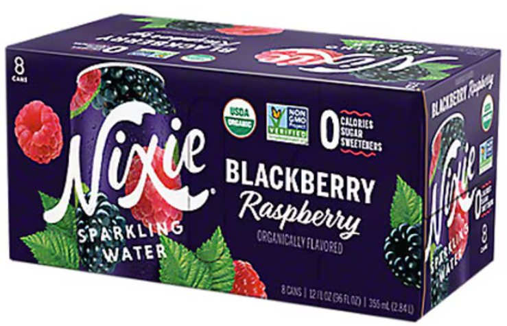 Nixie Blackberry Raspberry Sparkling Water 8 - 12 fl oz Cans - Walmart.com