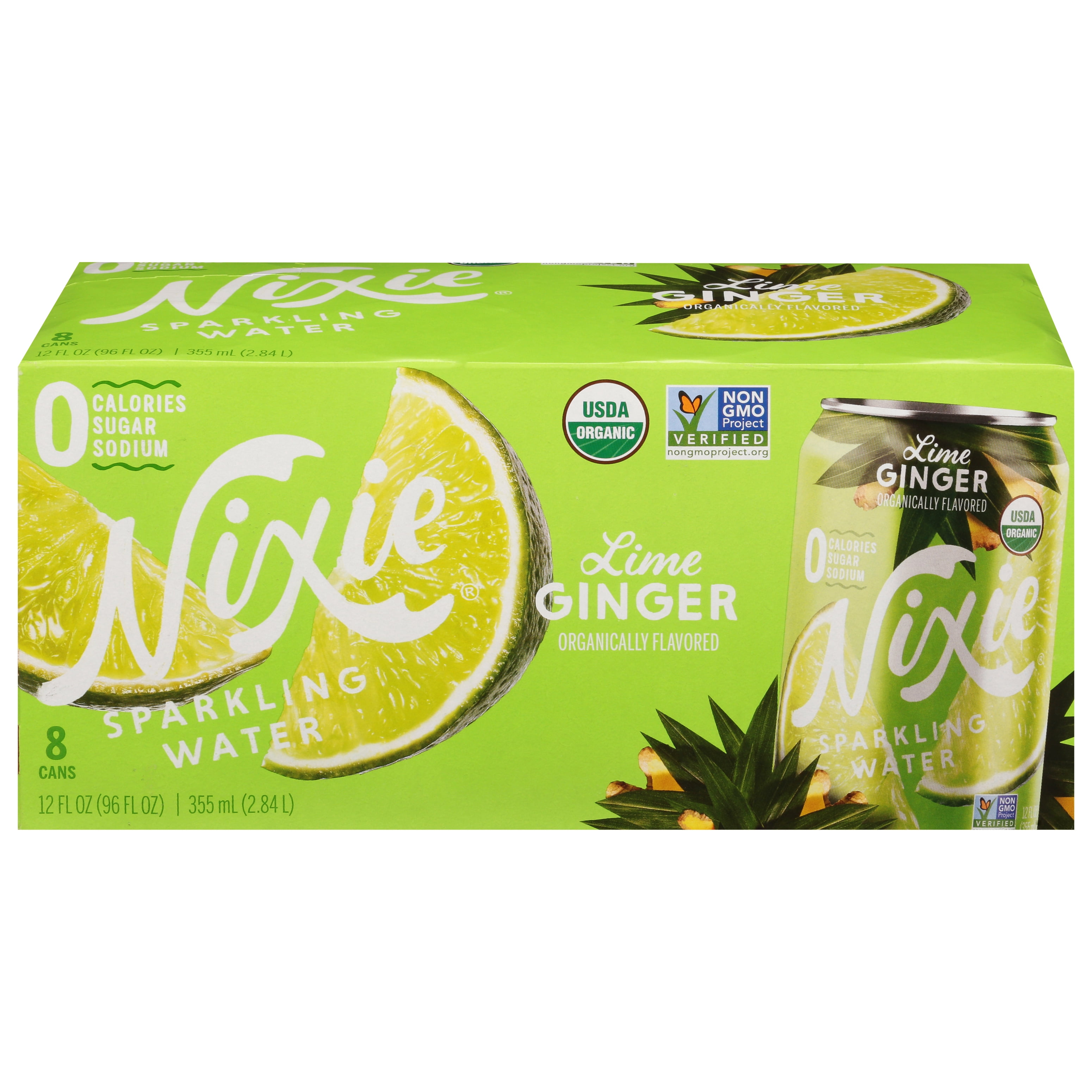 Nixie Sparkling Water Lime Ginger 8 Pack 96 fl oz (Pack Of 3) - Walmart.com