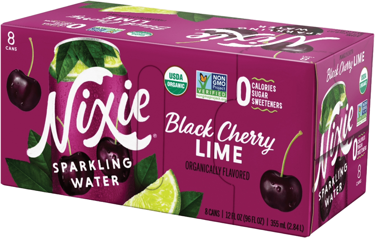 Nixie Sparkling Water Organic Sparkling Water Black Cherry Lime - 12 fl oz 8 ea Pack of 4 ...