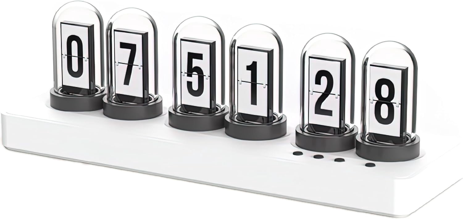 Nixie Tube Clock Glow Tube Clock IPS Color Screen Digital Clock with 6 ...