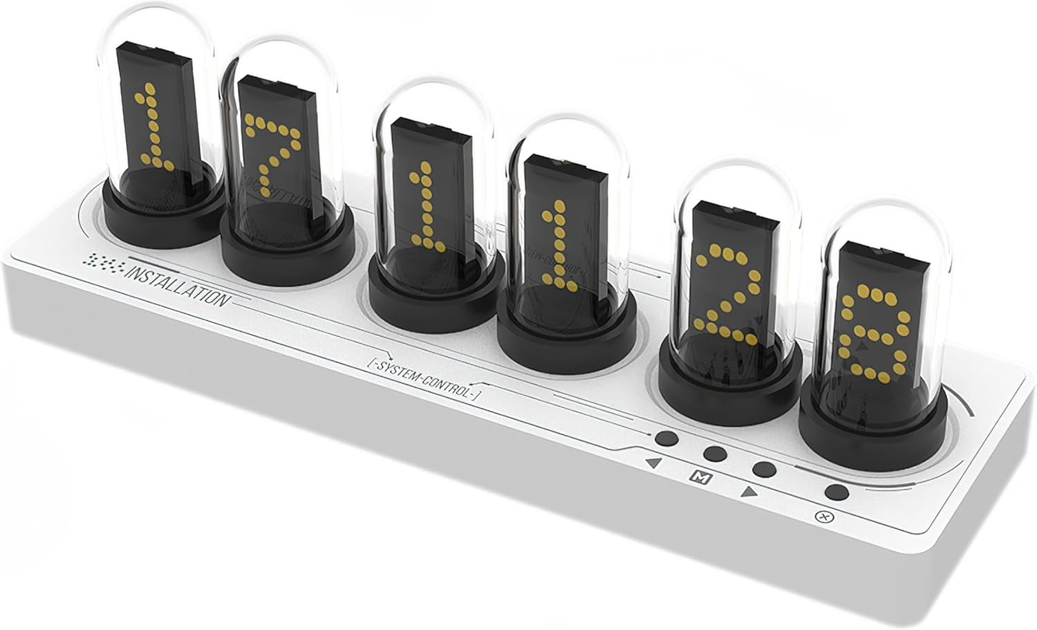 Nixie Tube Clock Glow Tube Clock IPS Color Screen Digital Clock with 6 ...