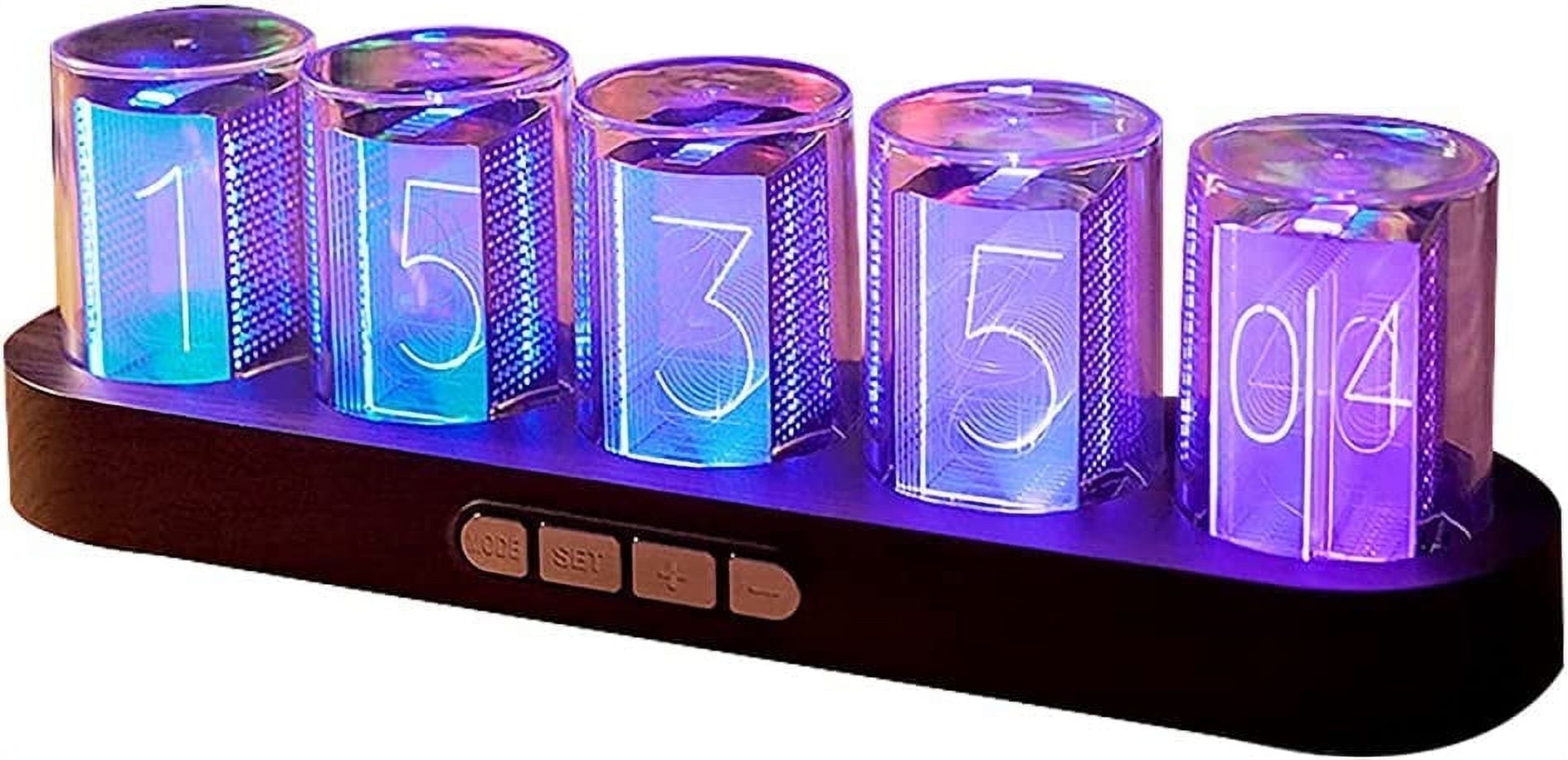 Nixie Tube Clock - Glow Tubes, Retro Digital Variable Color, Vacuum ...