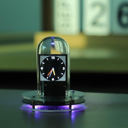 Nixie Tube Clock Mini IPS Clock, Multiple time Modes, WiFi Timing, Acrylic Base, displays Date ...