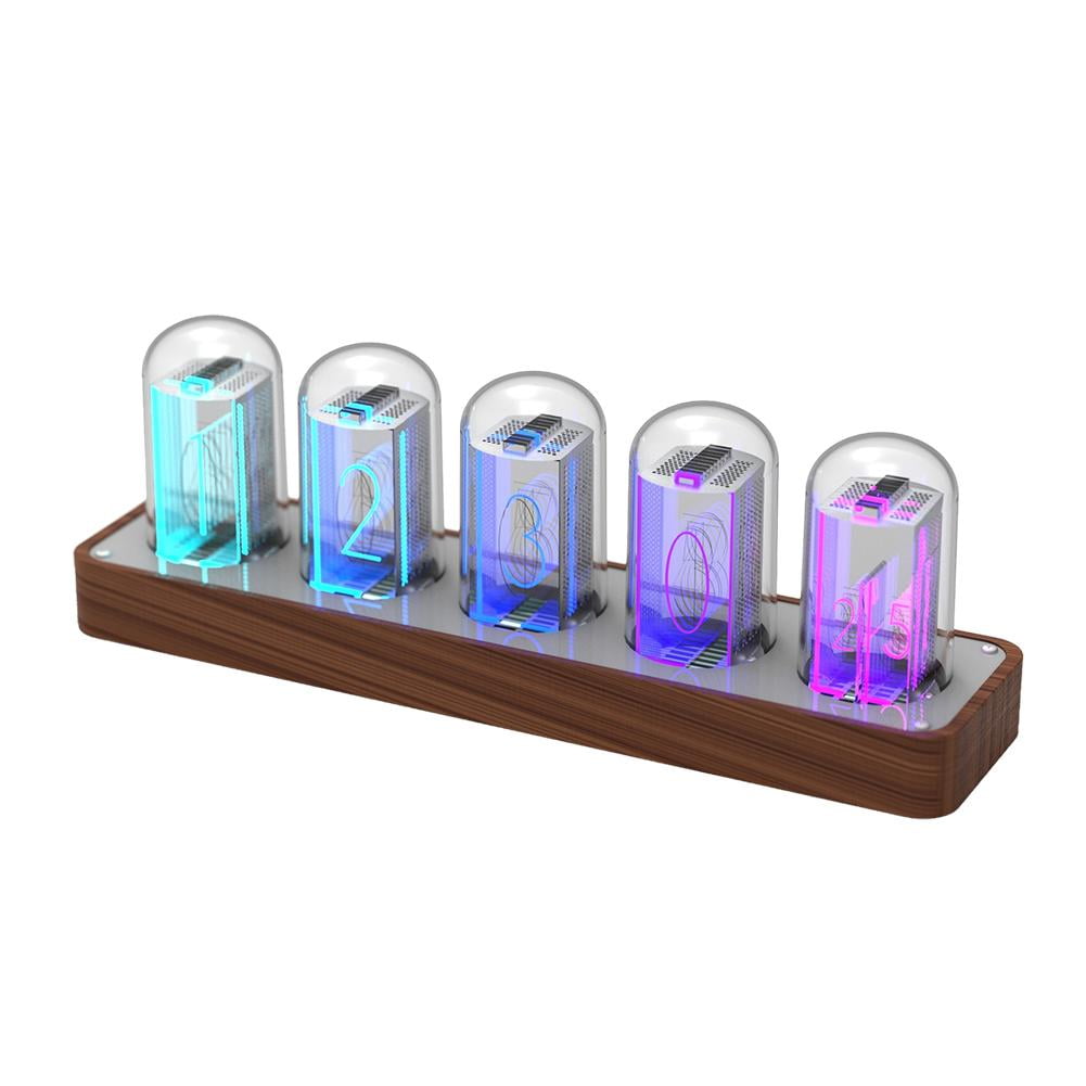 Nixie Tube Clock,RGB Tube Desk Clock,Support Wi-Fi Time, Alarm & Timer ...