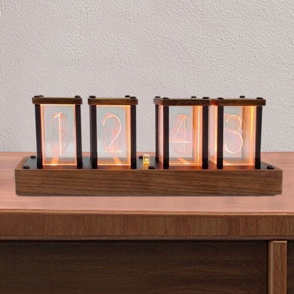 Nixie Tube Clock Watch Clock Vintage RGB Led 4 Tubes Nixie Tube Clock ...
