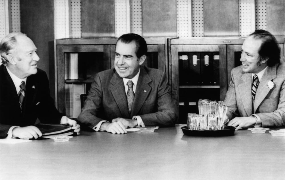 Nixon Presidency. From Left Us Secretary Of State William P. Rogers ...