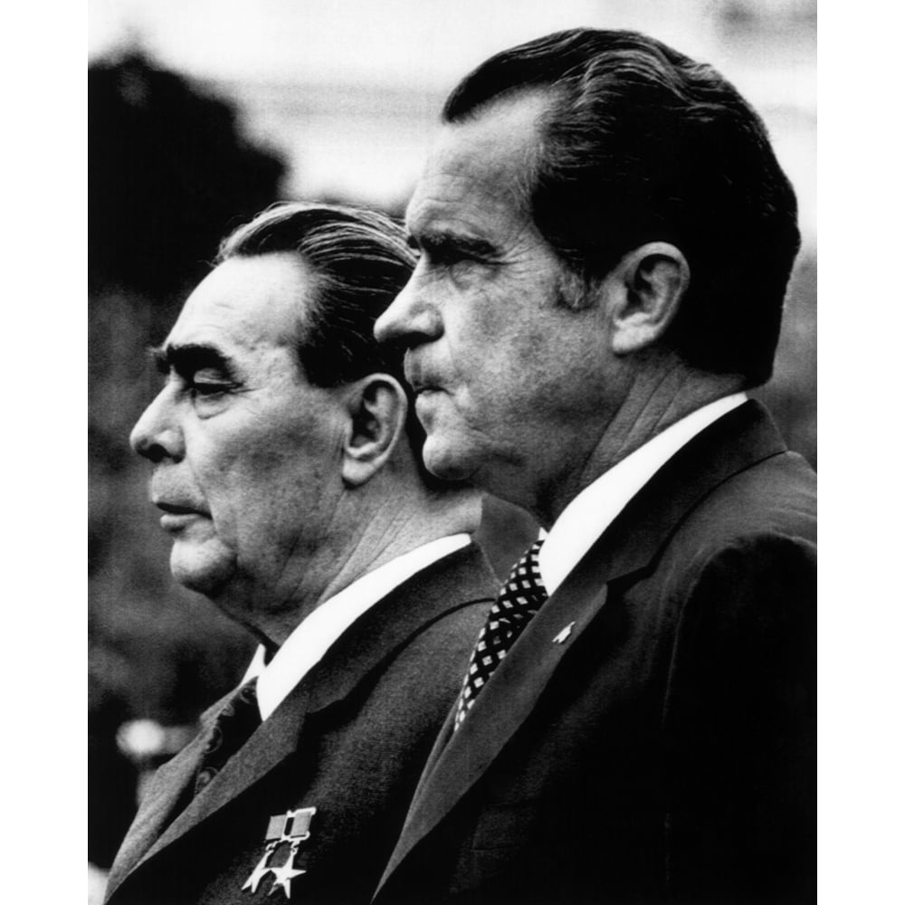 Nixon Presidency. Soviet Premier Leonid Brezhnev And Us President ...