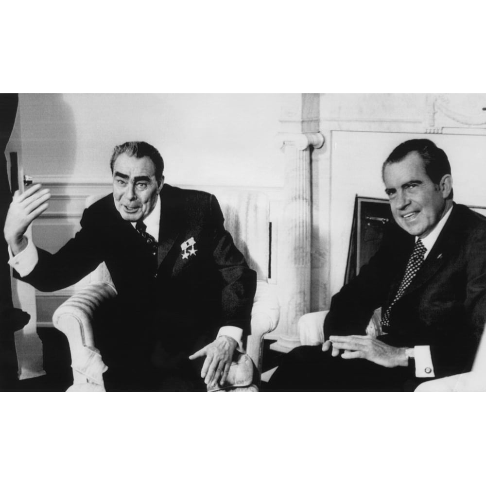Nixon Presidency. Soviet Premier Leonid Brezhnev And Us President ...