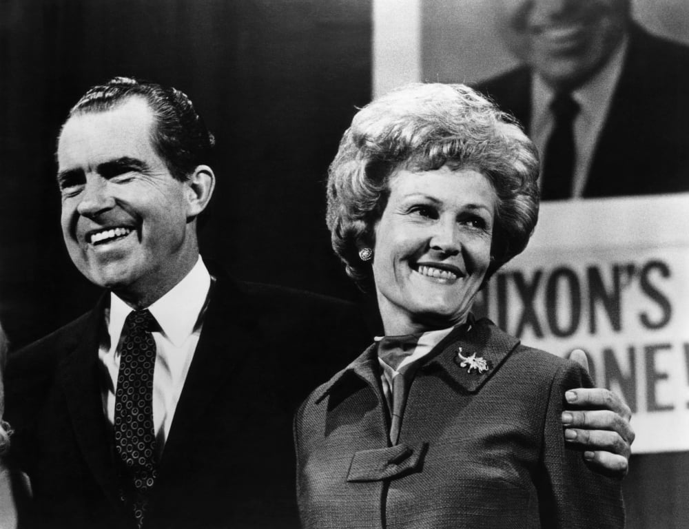 Nixon Presidency. Us President-Elect Richard Nixon And First Lady-Elect ...
