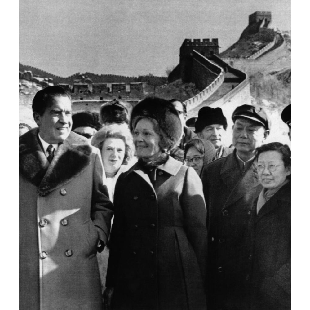 Nixon Presidency. Us President Richard Nixon Visits The Great Wall Of ...