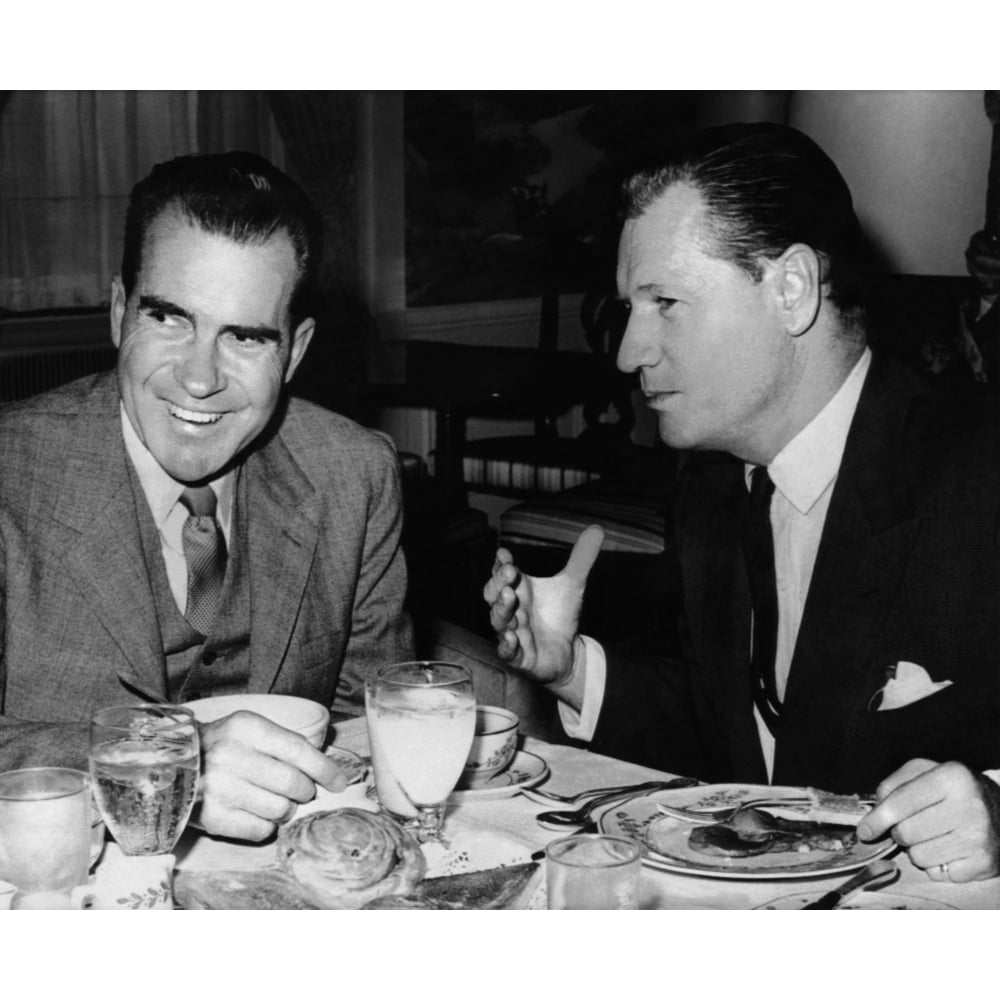 Nixon Vice Presidency. Vice President Richard Nixon Having Dinner With ...