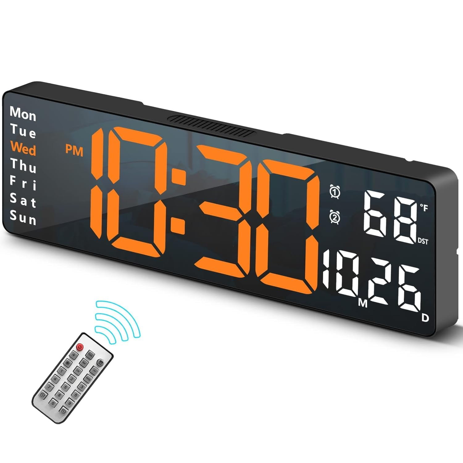 Niyam Plastic Digital USB Wall Clock With 13 Inch Large Display ...