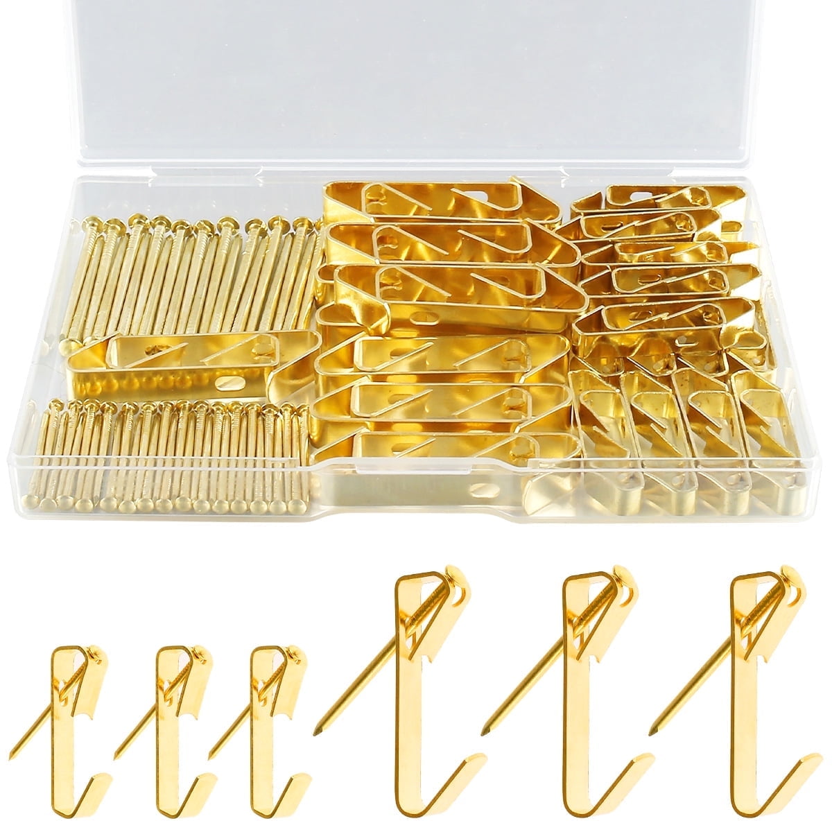 Jetcloudlive 100pcs Heavy Duty Picture Hanging Kit, 30lb/50lb, Mounting ...