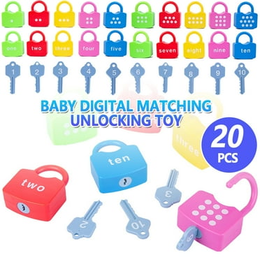 Toorise 10Pcs/Set ABS Unlock Key Toys Kids Learning Locks Toy with Keys ...