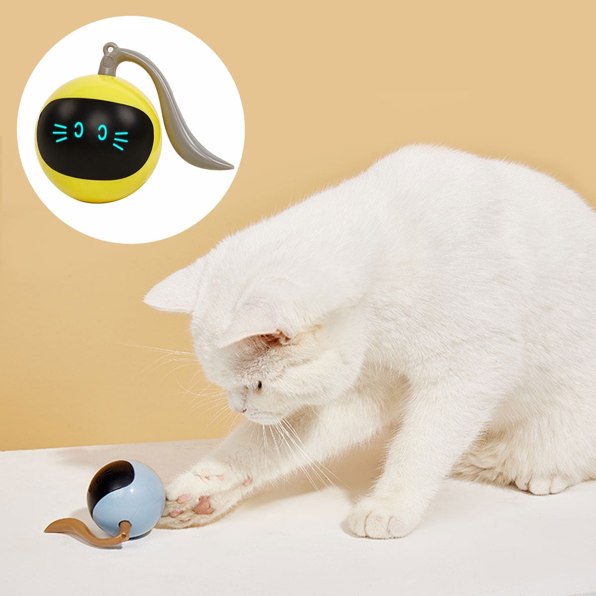 Niyofa Automatic Cat Ball Colorful LED Cat Exercise Ball Toy ...