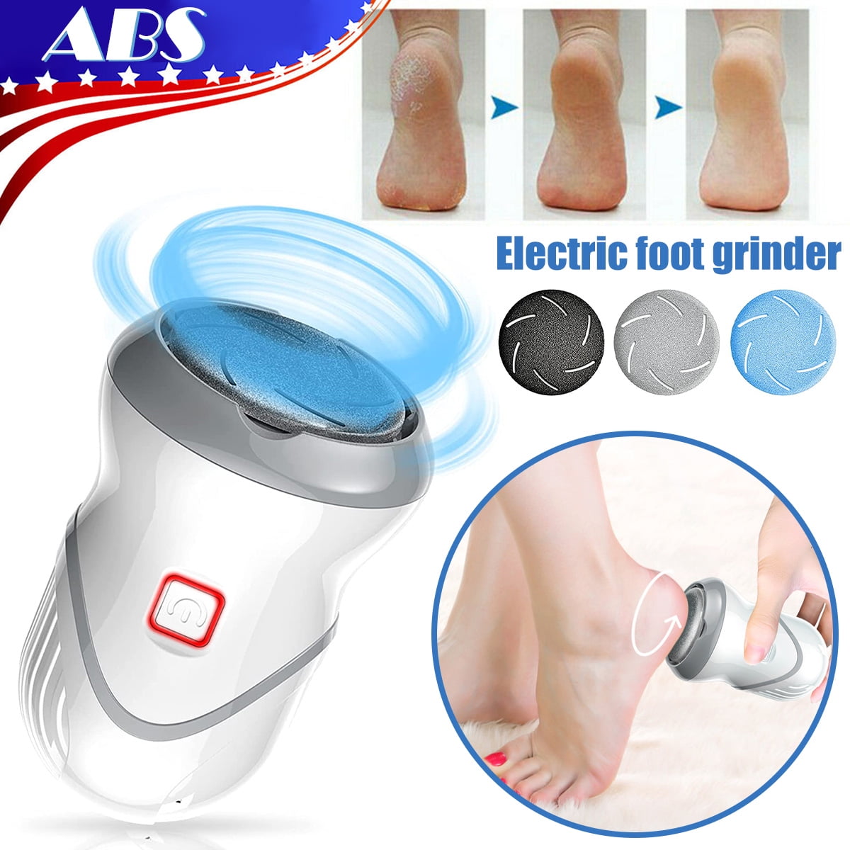 Niyofa Electric Feet Callus Remover Portable Rechargeable Foot Grinder ...