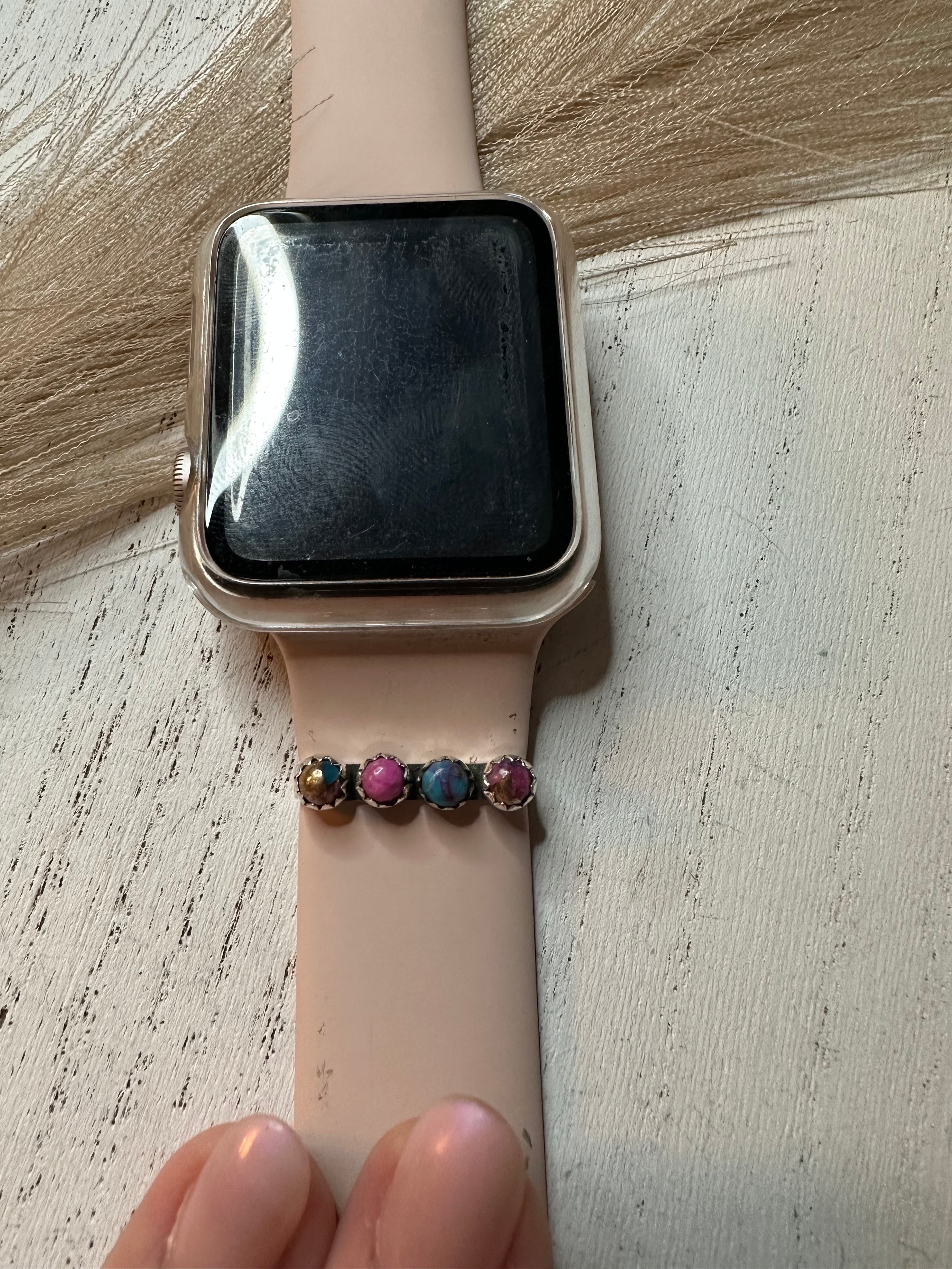 Nizhoni Pink Dream & Sterling Silver Handmade Watch Charm - Walmart.com