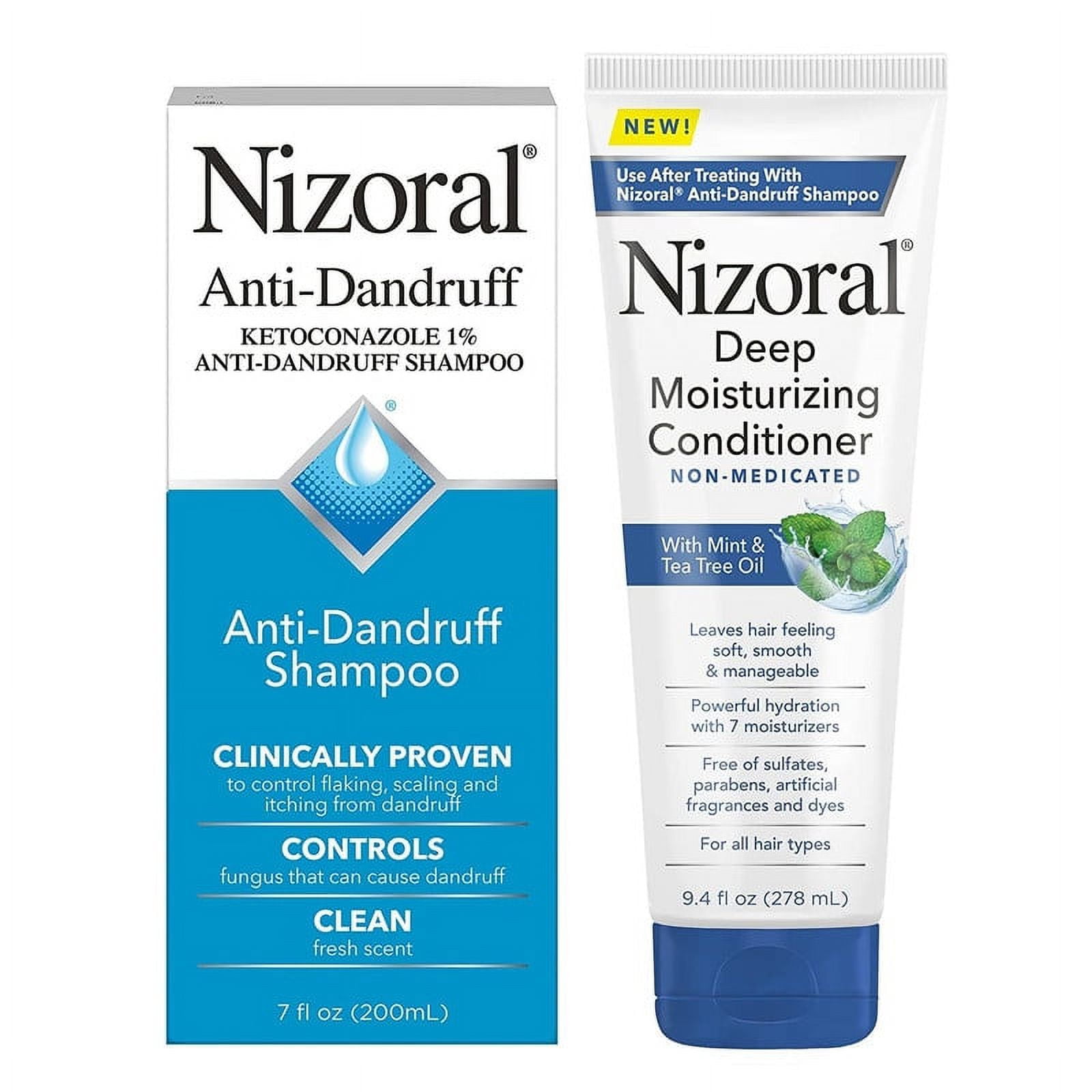 Nizoral Anti-Dandruff Shampoo 7oz & Deep Hydration Conditioner 11oz for Colored Hair - Walmart.com
