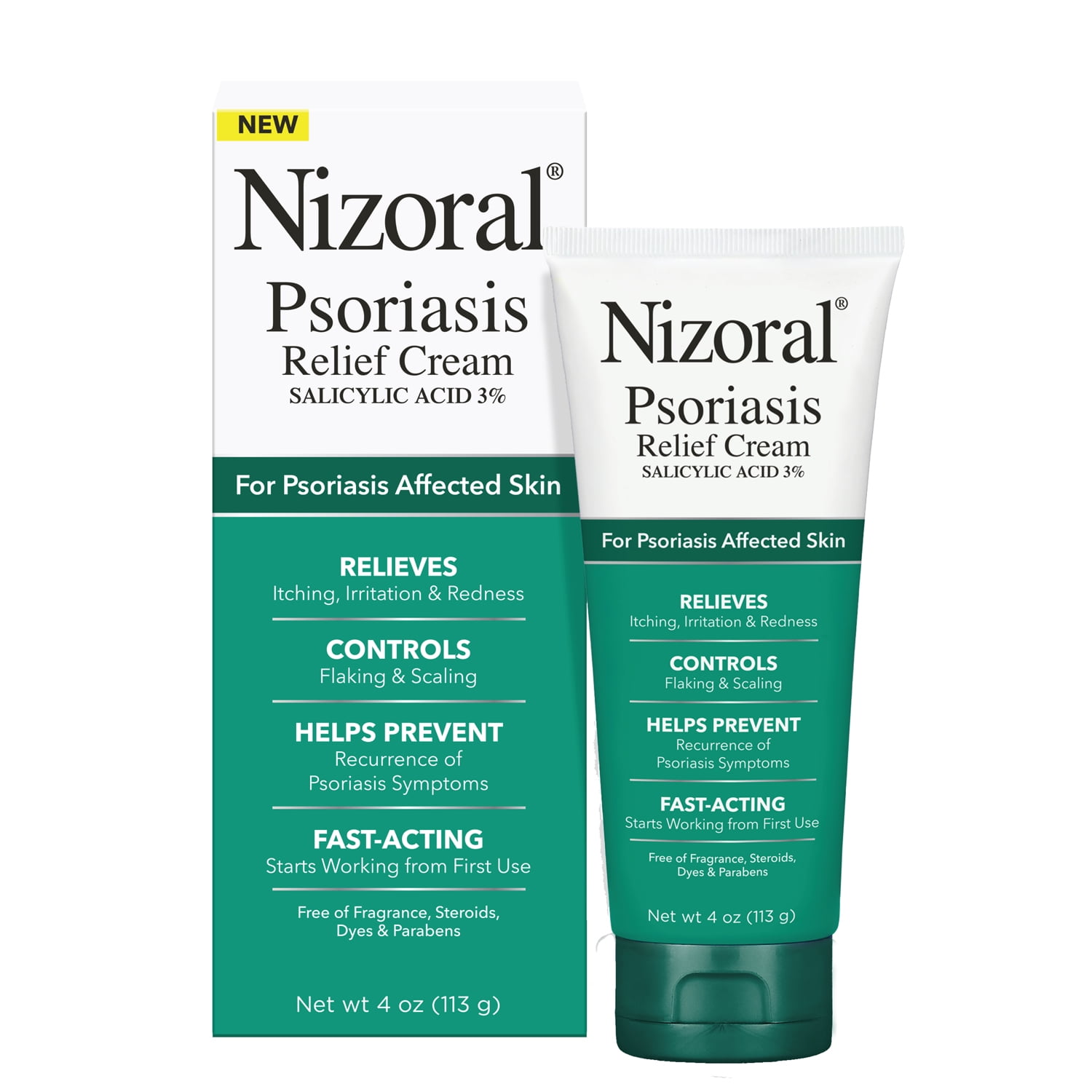 Nizoral Psoriasis Relief Cream with Salicylic Acid 3%, Relieves Itching ...