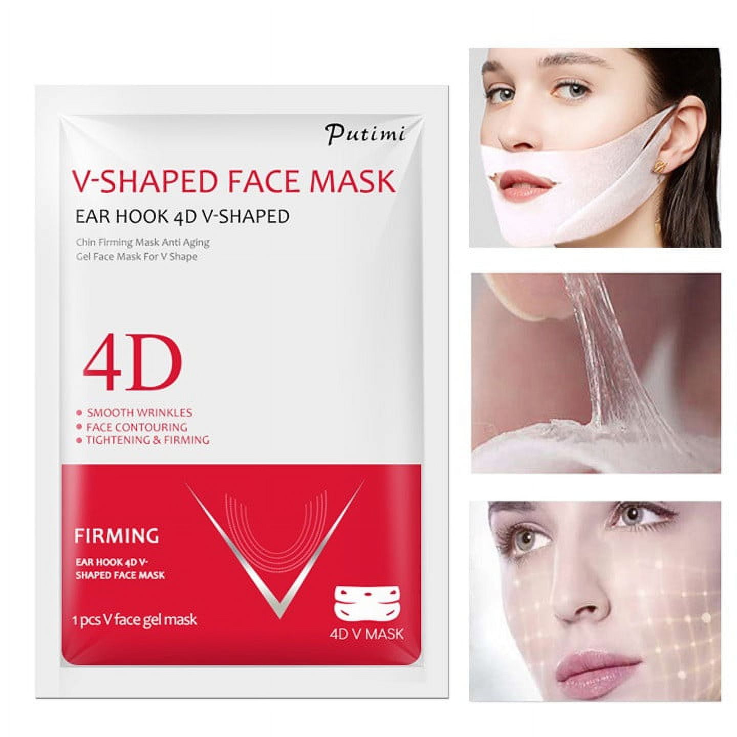 Njagoc V-face Facial Mask V-face Paste V-face Double Ear Lifting Gel ...