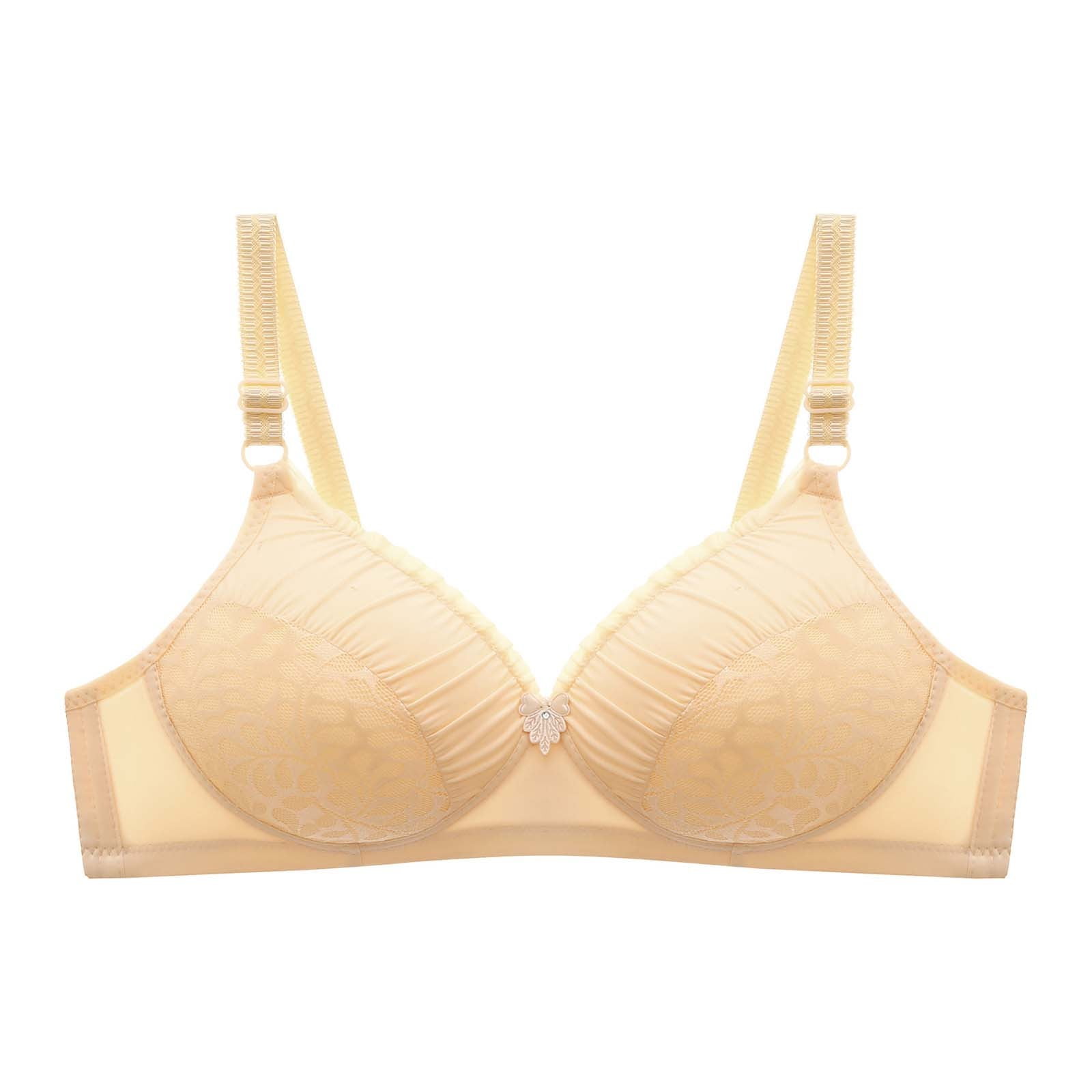 Njagoc3 2025 French Wirefree Bra Thin Unlined Bralette Comfort Natural ...