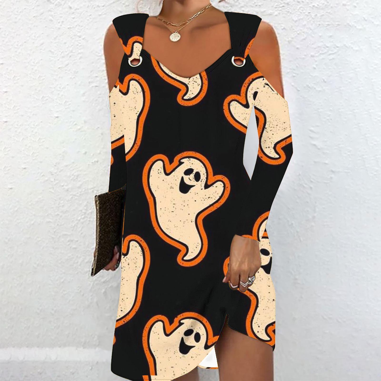 Njagoc3 2025 Strap Off Shoulder V-neck Casual Home Party Park Walk ...