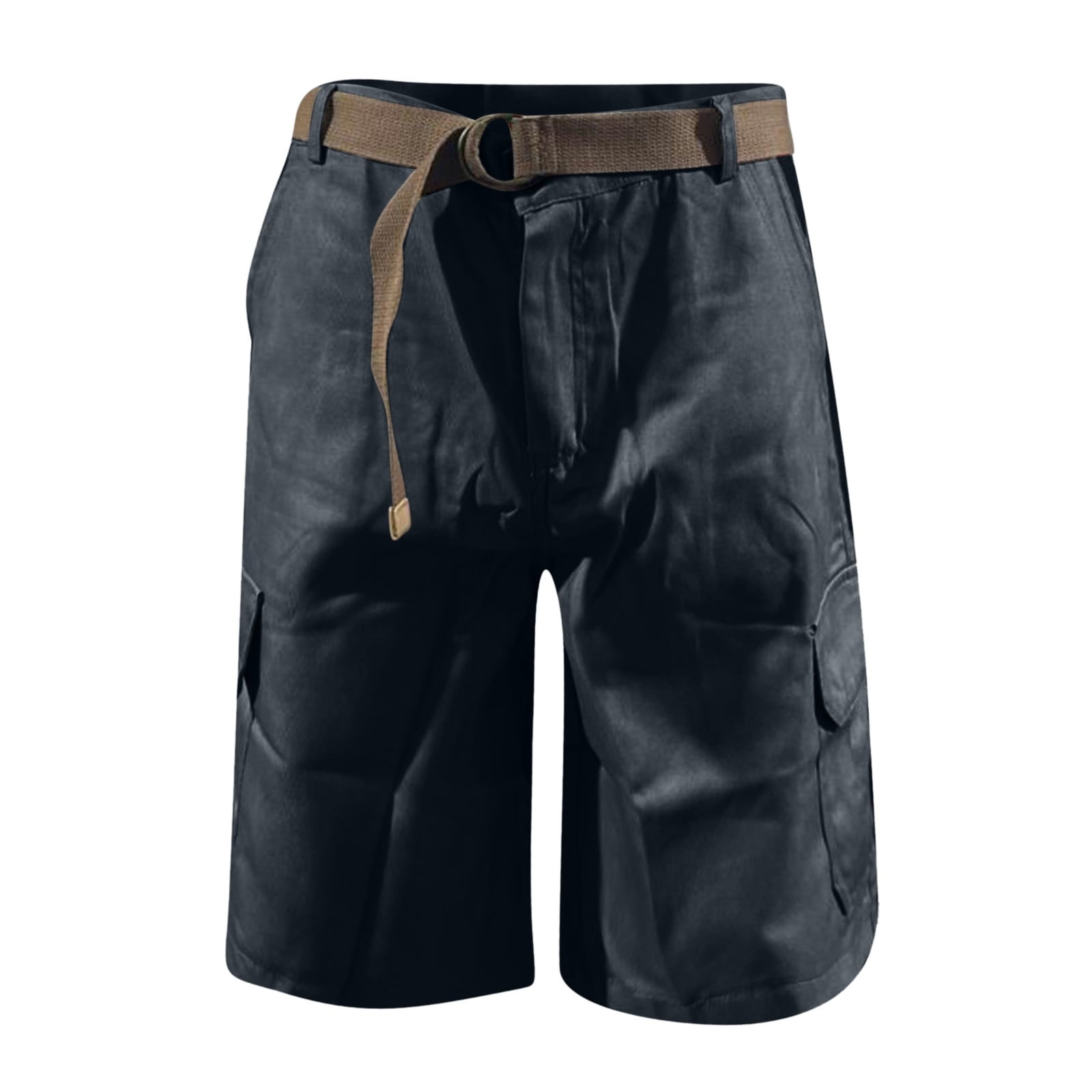 Njagoc3 Mens Brown Cargo Shorts, Rugged Multi - Pockets, Heavy - Duty ...