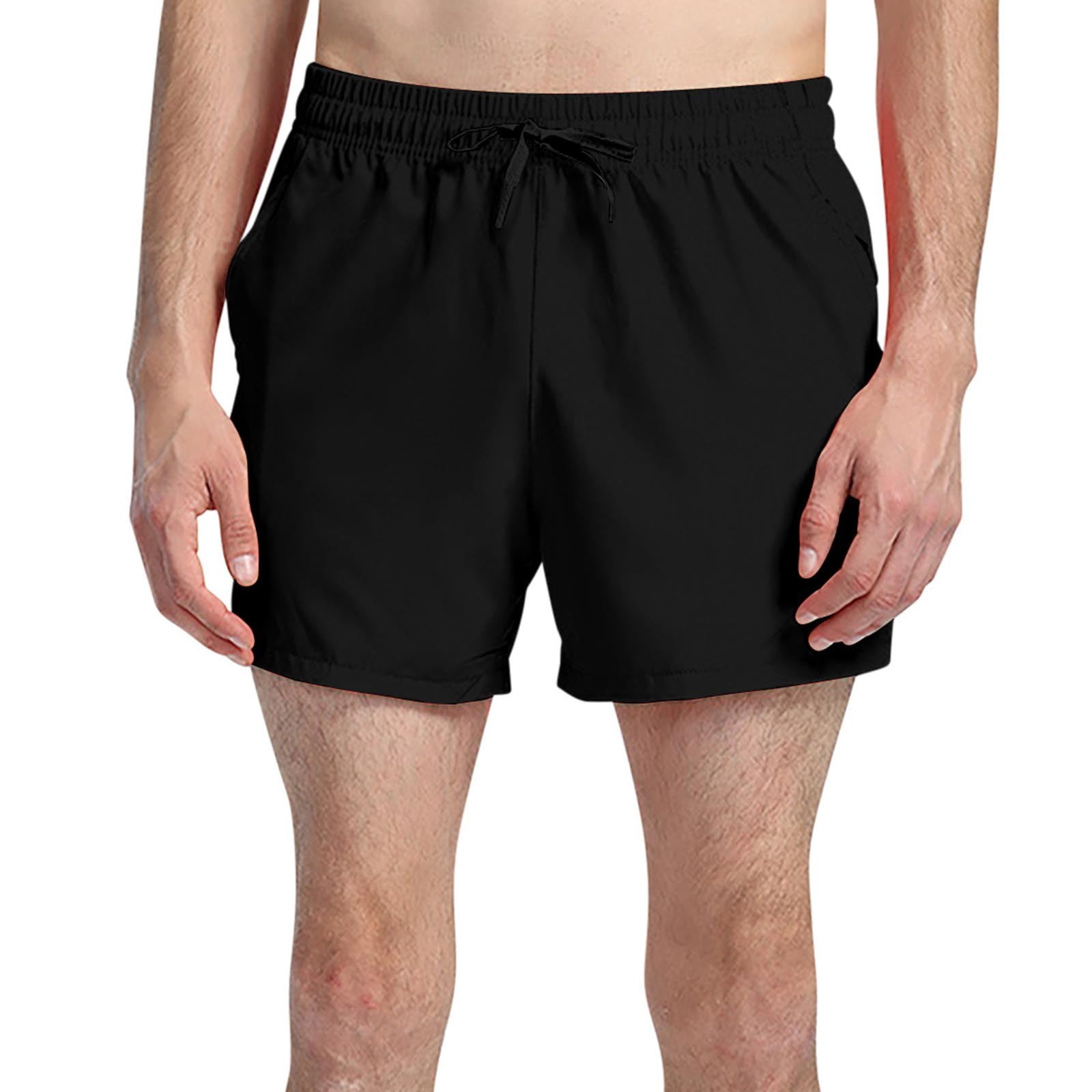 Njagoc3 Mens Solid Color Swim Trunks, Classic Design, Quick - Dry ...