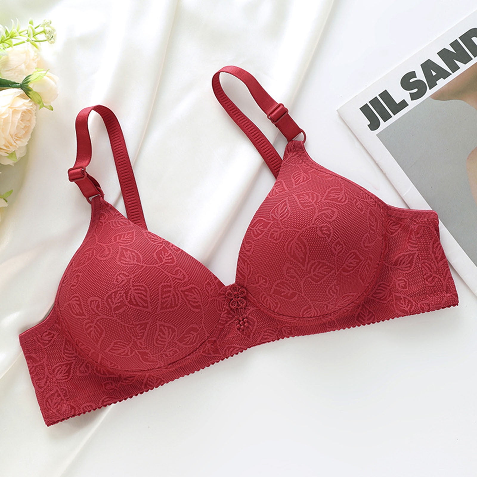 Njagoc3 Minimizer Comfort Bra Wireless Full Coverage Reduce Bust Size ...