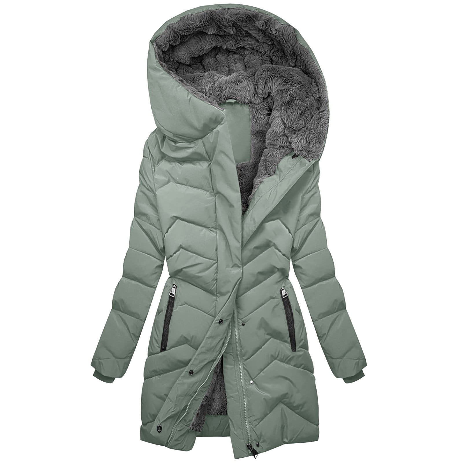 Njagoc3 Womens Fall and Winter Clothing Solid Color Hooded Cotton ...