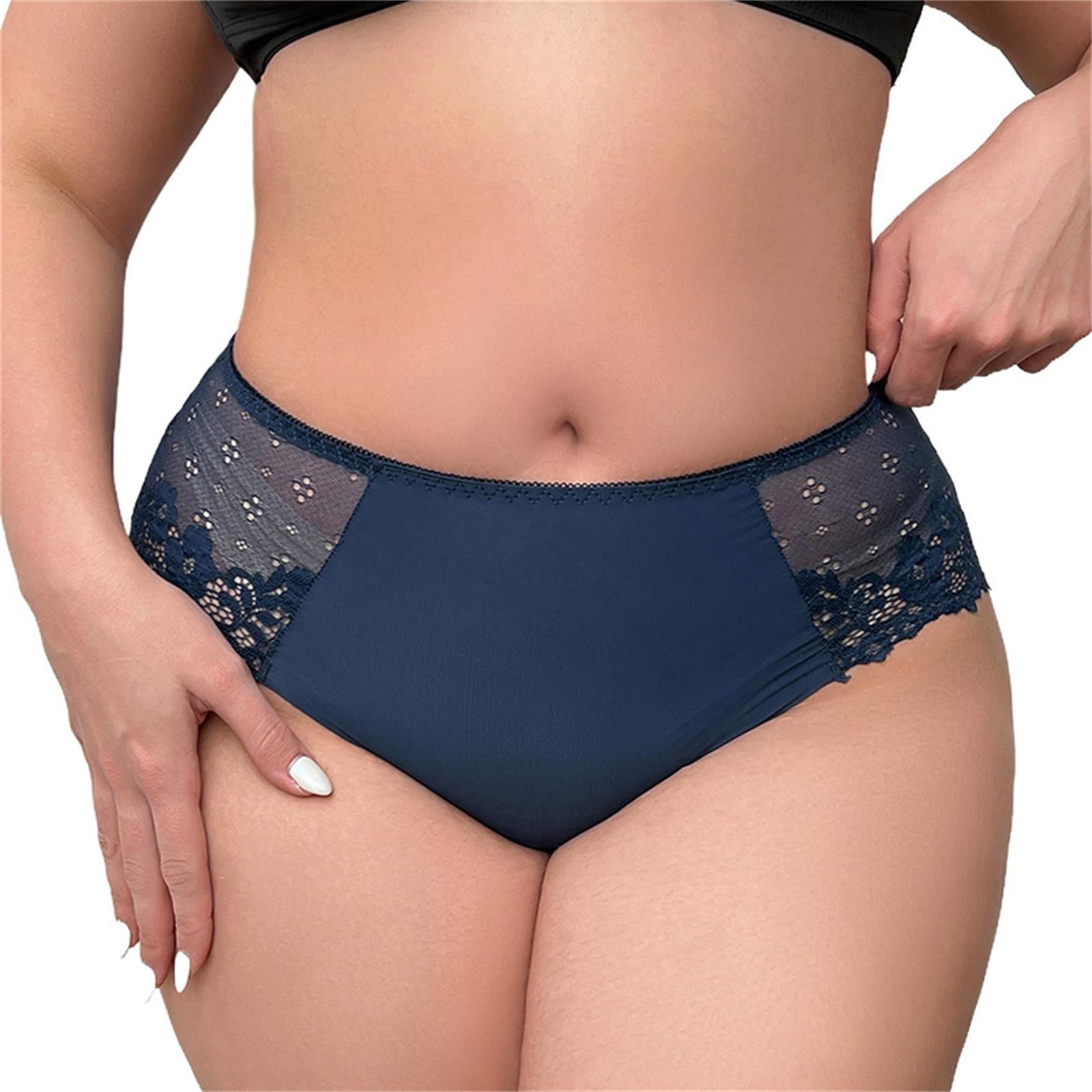 Njagoc3 Womens Ultra-Thin Transparent Lace Oversized Underwear, High Waist and Hip Lifting ...