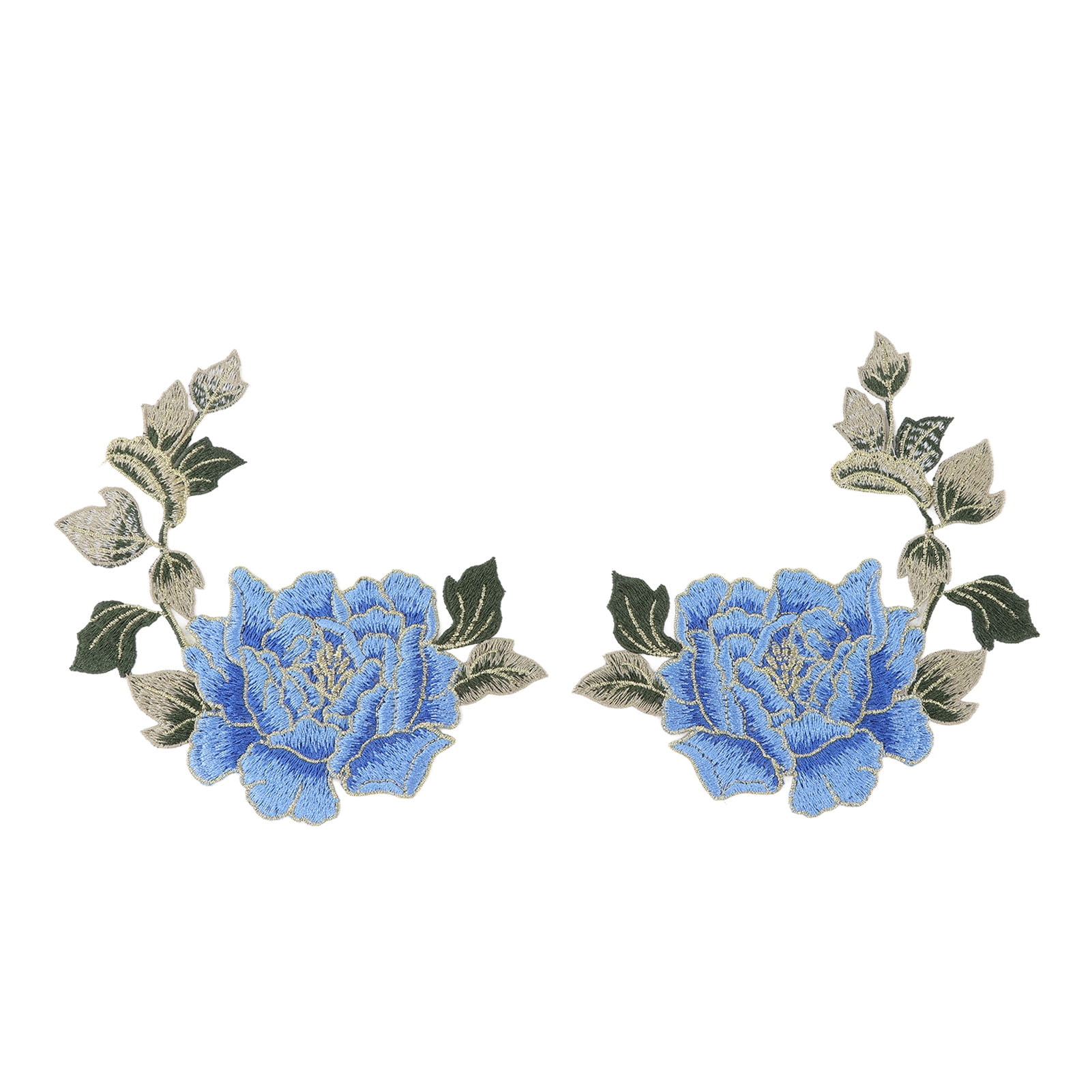 Njide 1 Pair Flower Embroidery Patches Beautiful Flowers Pattern ...