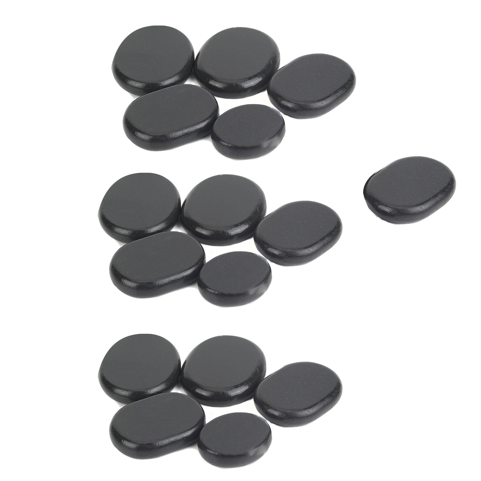 Njide 16 Pcs Hot Stone Kit Flat Smooth Warming Massaging Rocks Set for ...