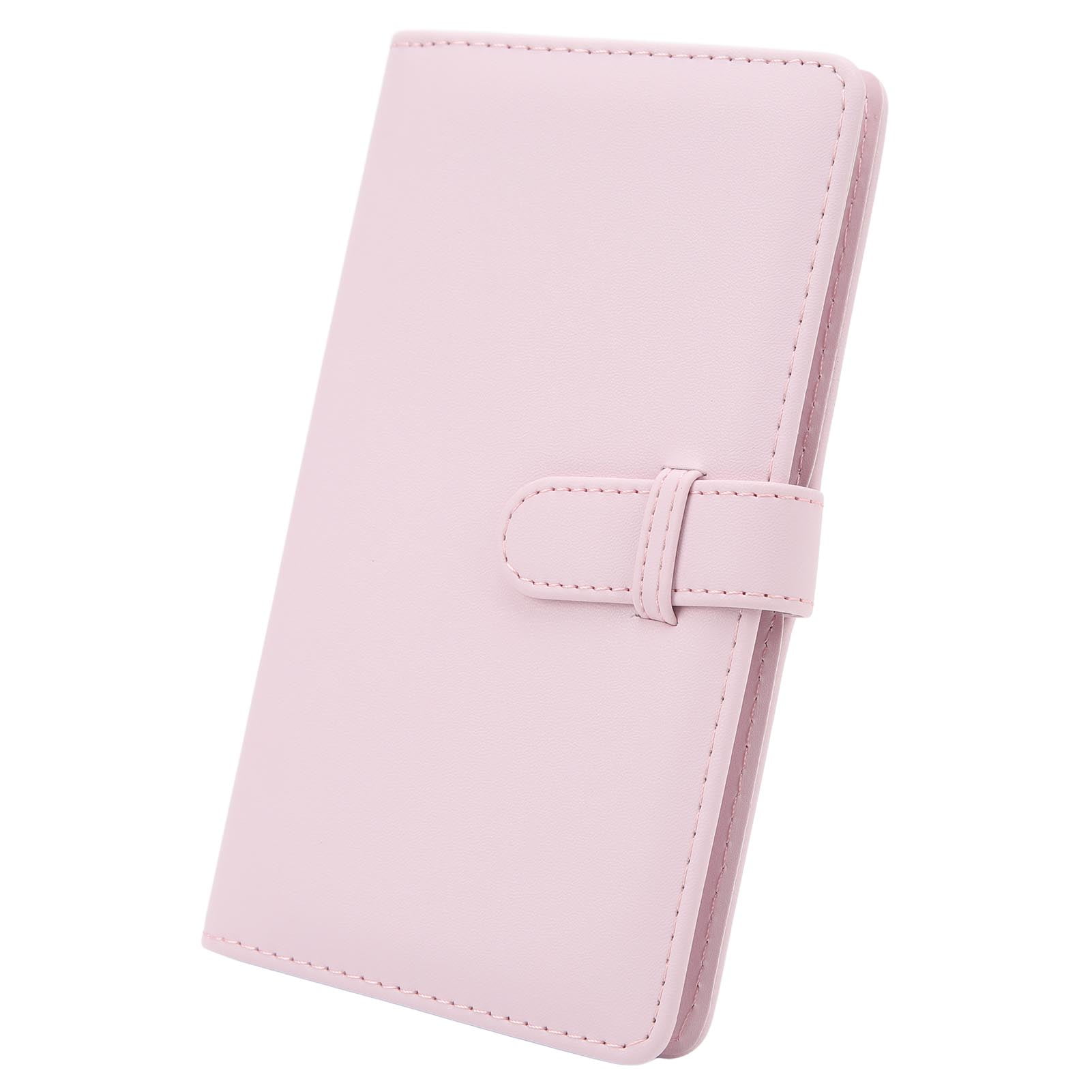 Njide 3 Inch 108 Pockets Photo Album PU Leather Mini Photo Album for Movie Tickets Business ...