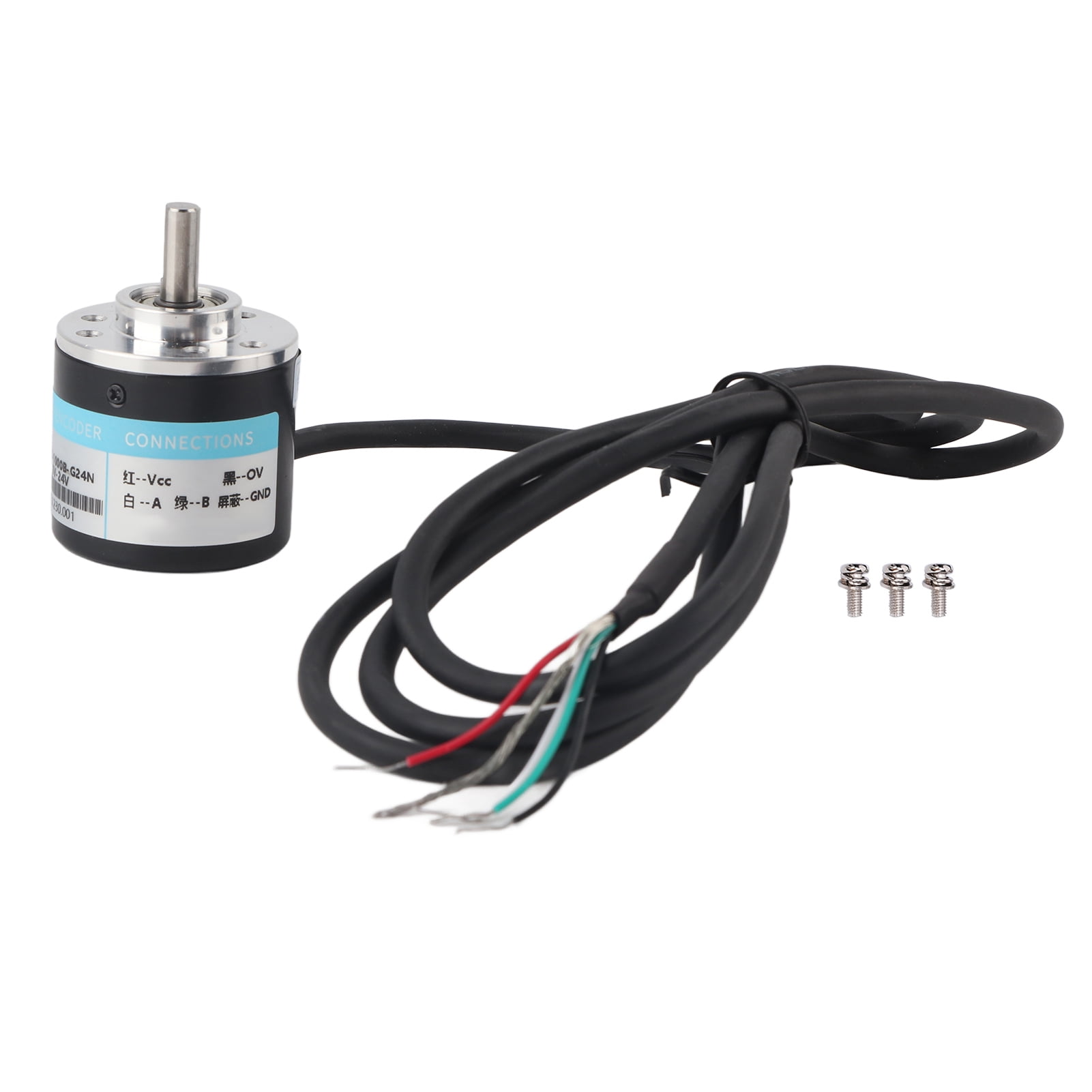 Njide Encoder 5‑24V DC AB 2 Phase Incremental Rotary Solid Shaft ...
