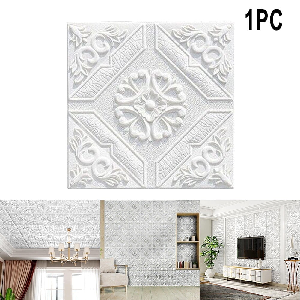 Njide Wall Sticker 3D Ceiling Wall Self Adhesive Sticker,diy Detachable ...