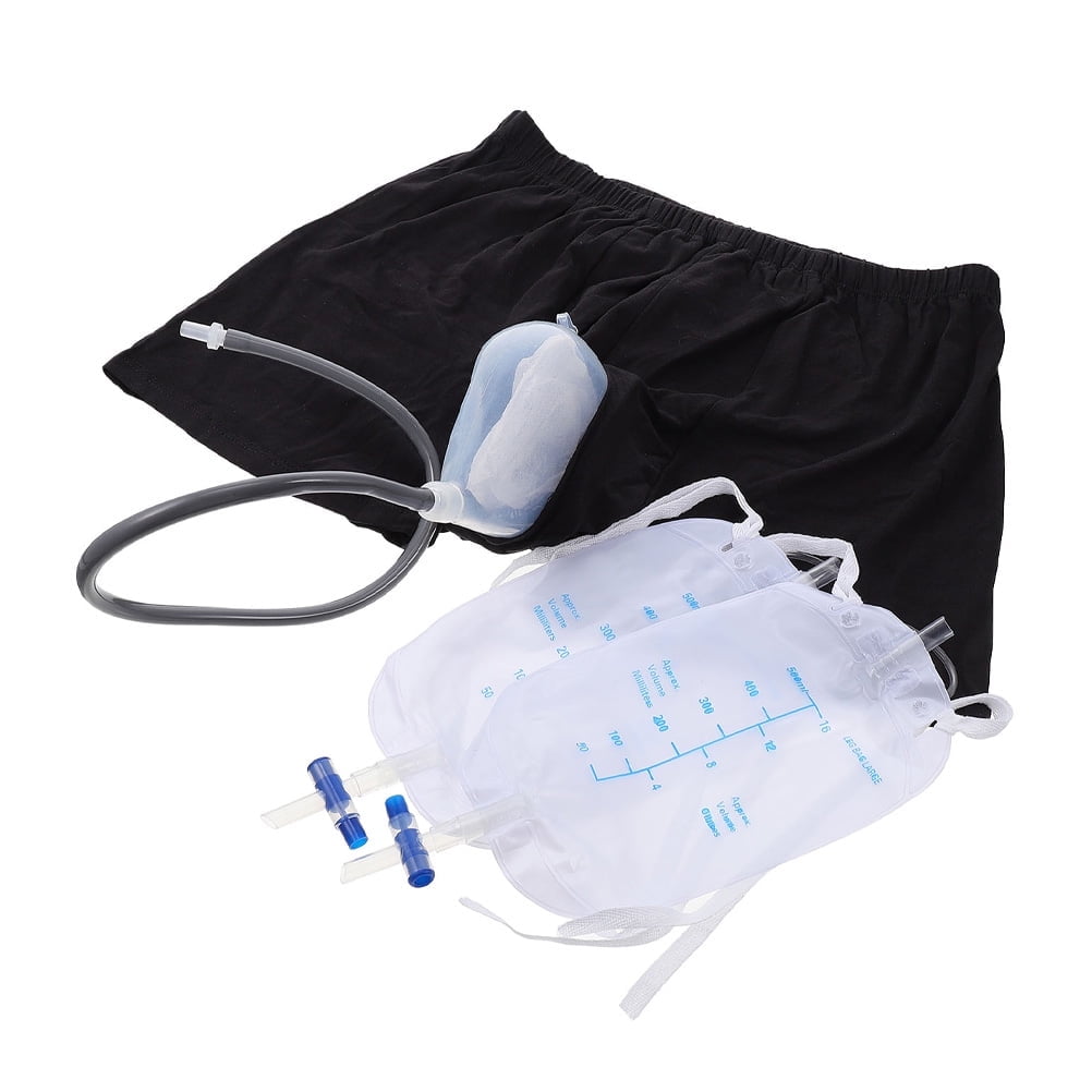 Njide1 Set of Wearable Urine Bag Leak Proof Elderly Underwear Male ...