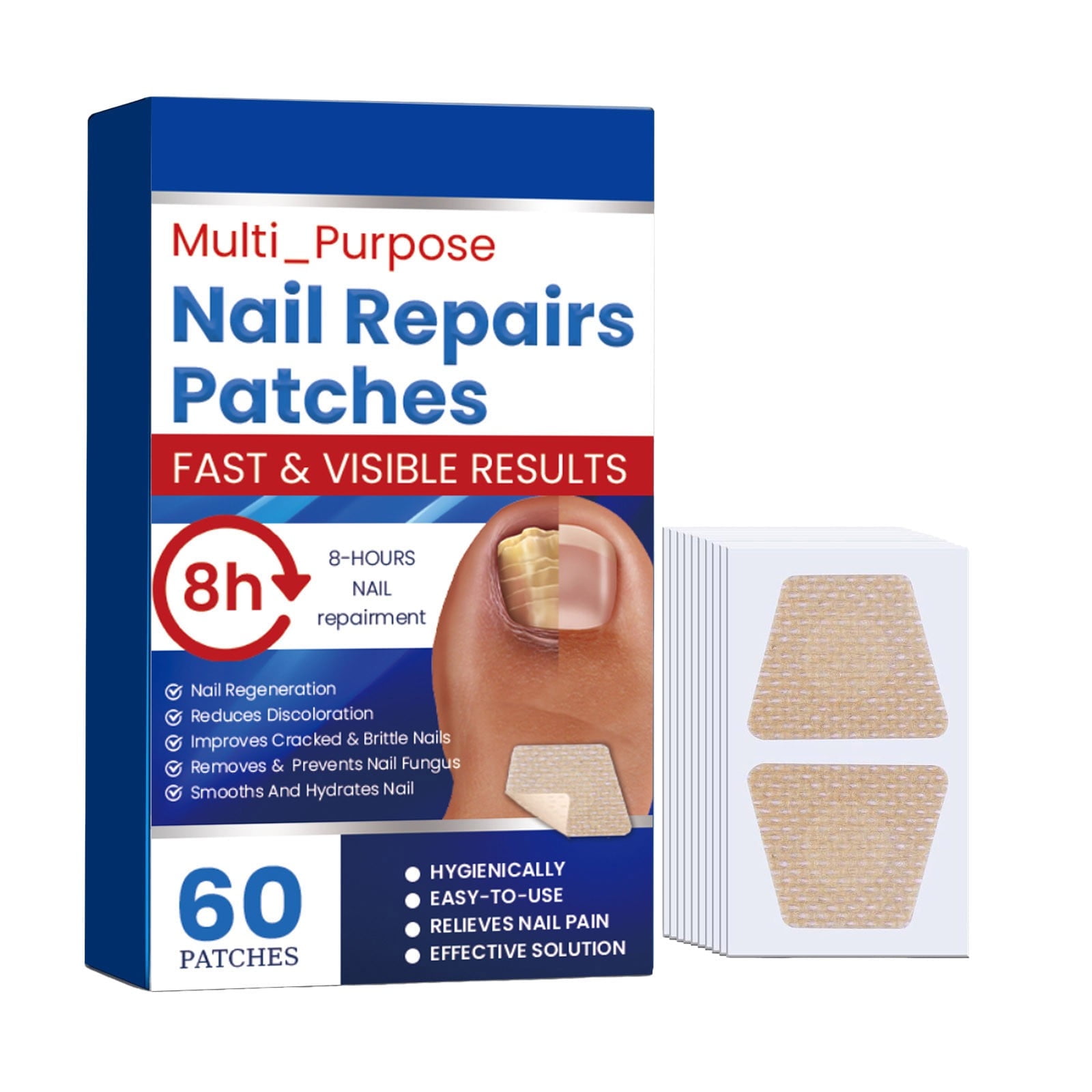 NjideFungal Nail Patches - 60 Patch - Overnight Nail Repair for Nail ...