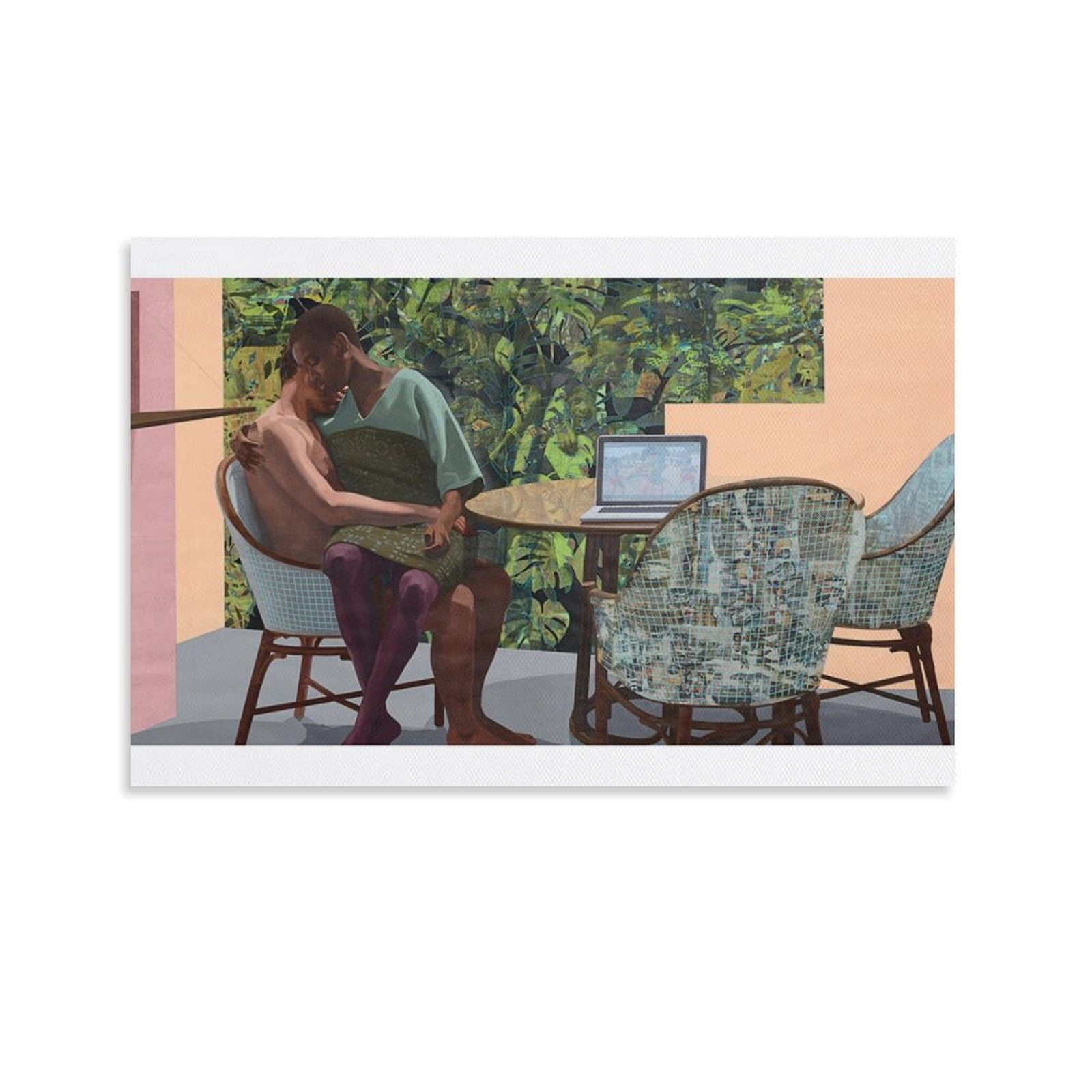 Njideka Akunyili Crosby American Artist Print Posters Wall Art Painting Canvas Gift Living Room ...