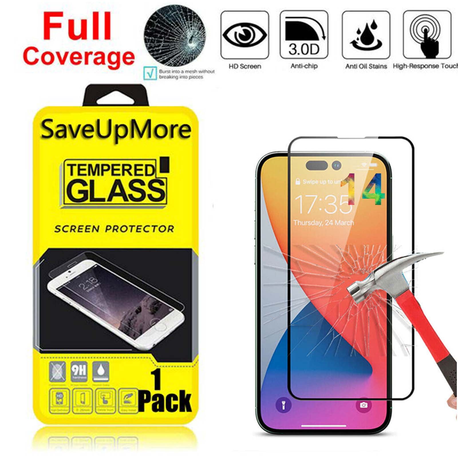 Njjex [1-Pack] for Apple iPhone 14 Pro Max / iPhone 14 Pro / iPhone 14 ...