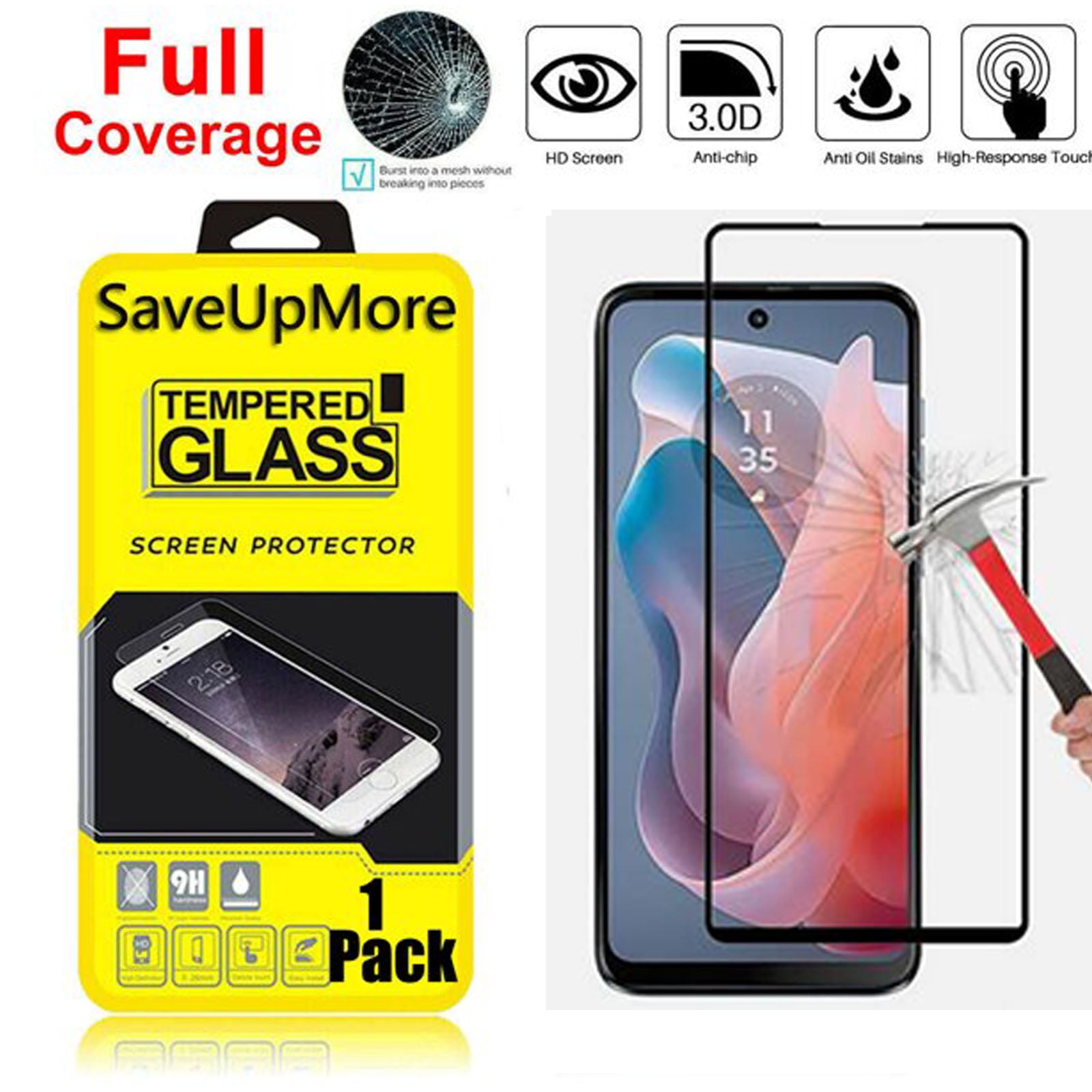 Njjex [1-Pack] for Motorola Moto G Stylus 2024 5G Tempered Glass Screen ...