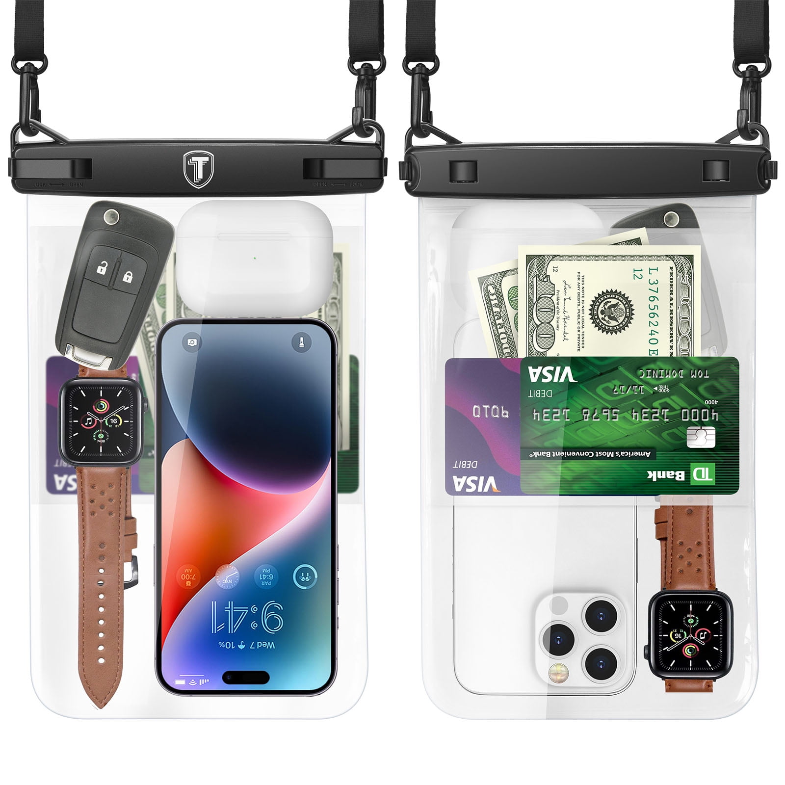 Njjex 1Pcs Large Waterproof Phone Pouch, [Up to 8.5"] Universal IPX8 ...