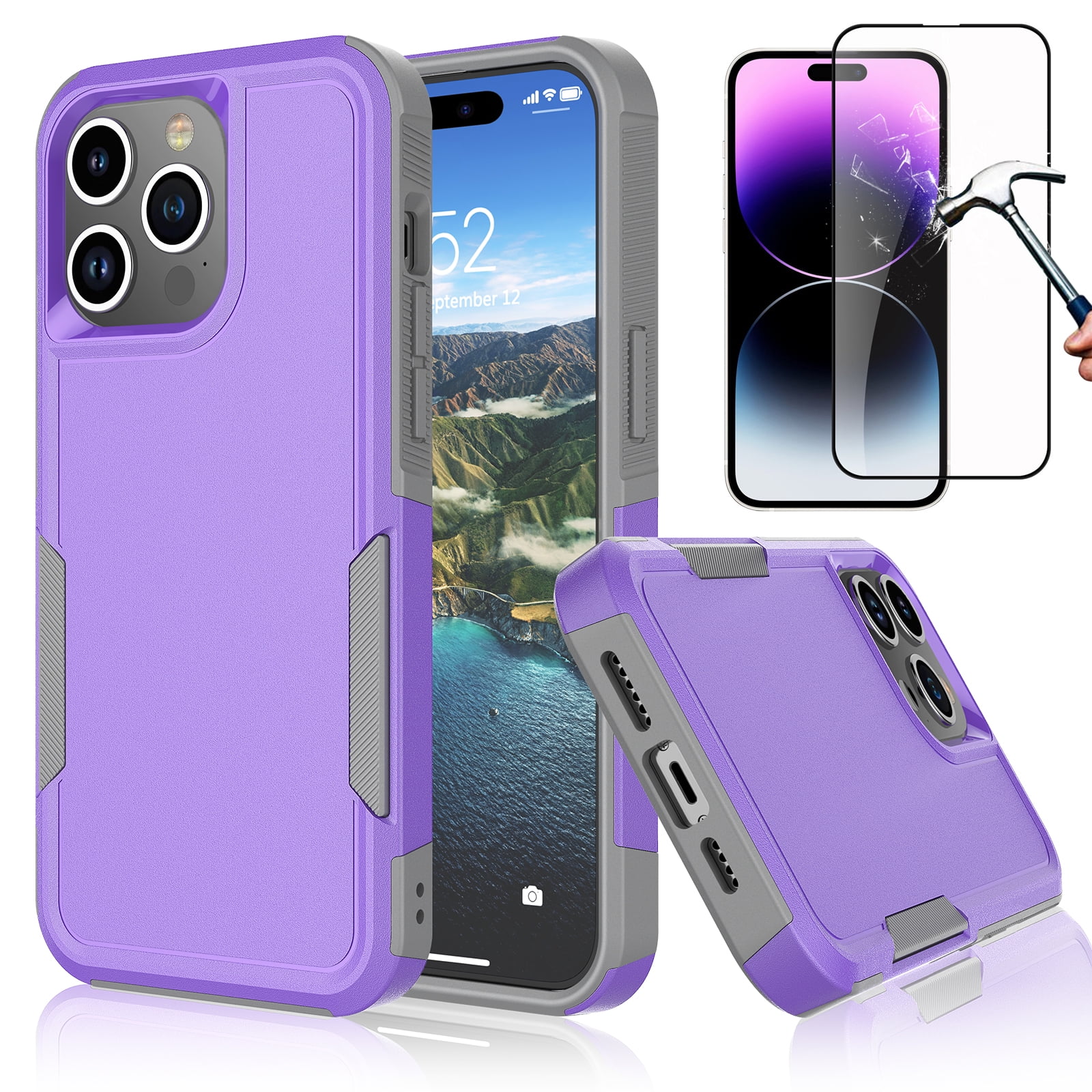 Njjex for Apple iPhone 15 Plus 2023 Phone Case,360°Full Body Shockproof Heavy Duty Protection ...