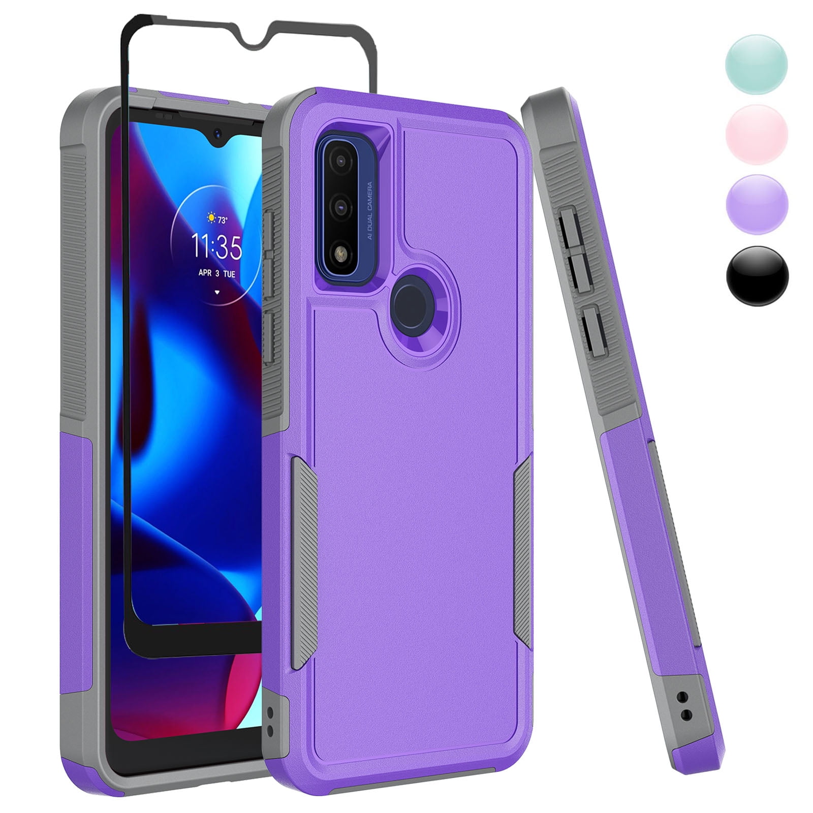 Njjex Moto G Pure Case With Screen Protector Military Grade Full Body ...