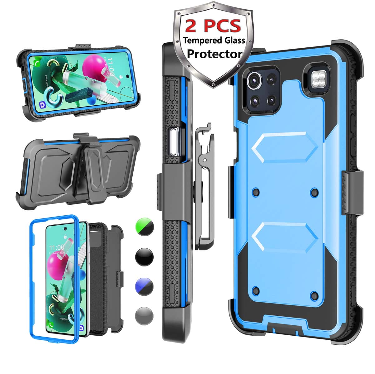 Njjex Phone Cases for LG K92 5G 6.7" 2020, [2 Pack Temerped Glass ...