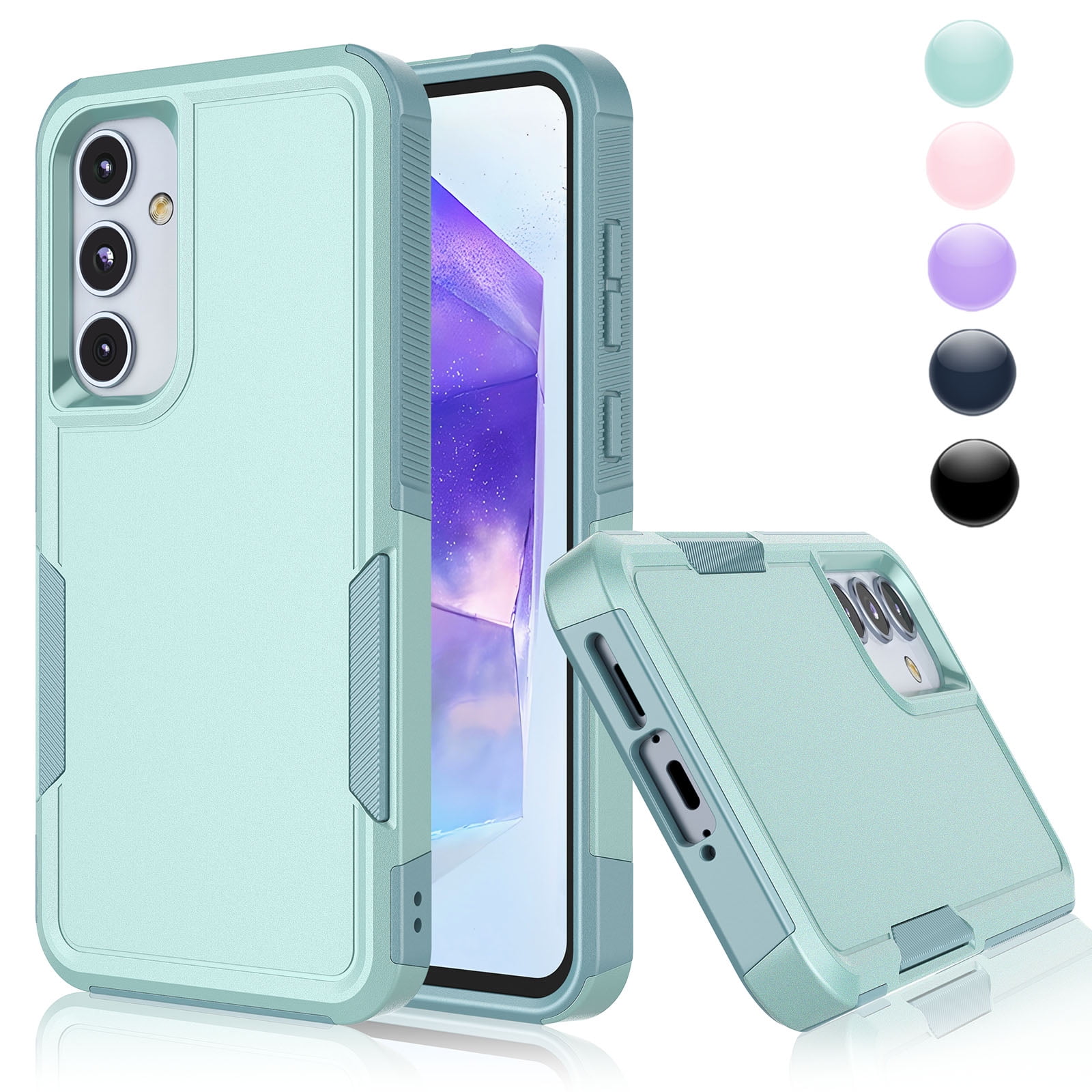 Njjex Samsung Galaxy A35 5G Shockproof Rugged Hybrid 2-Layer Full Body ...