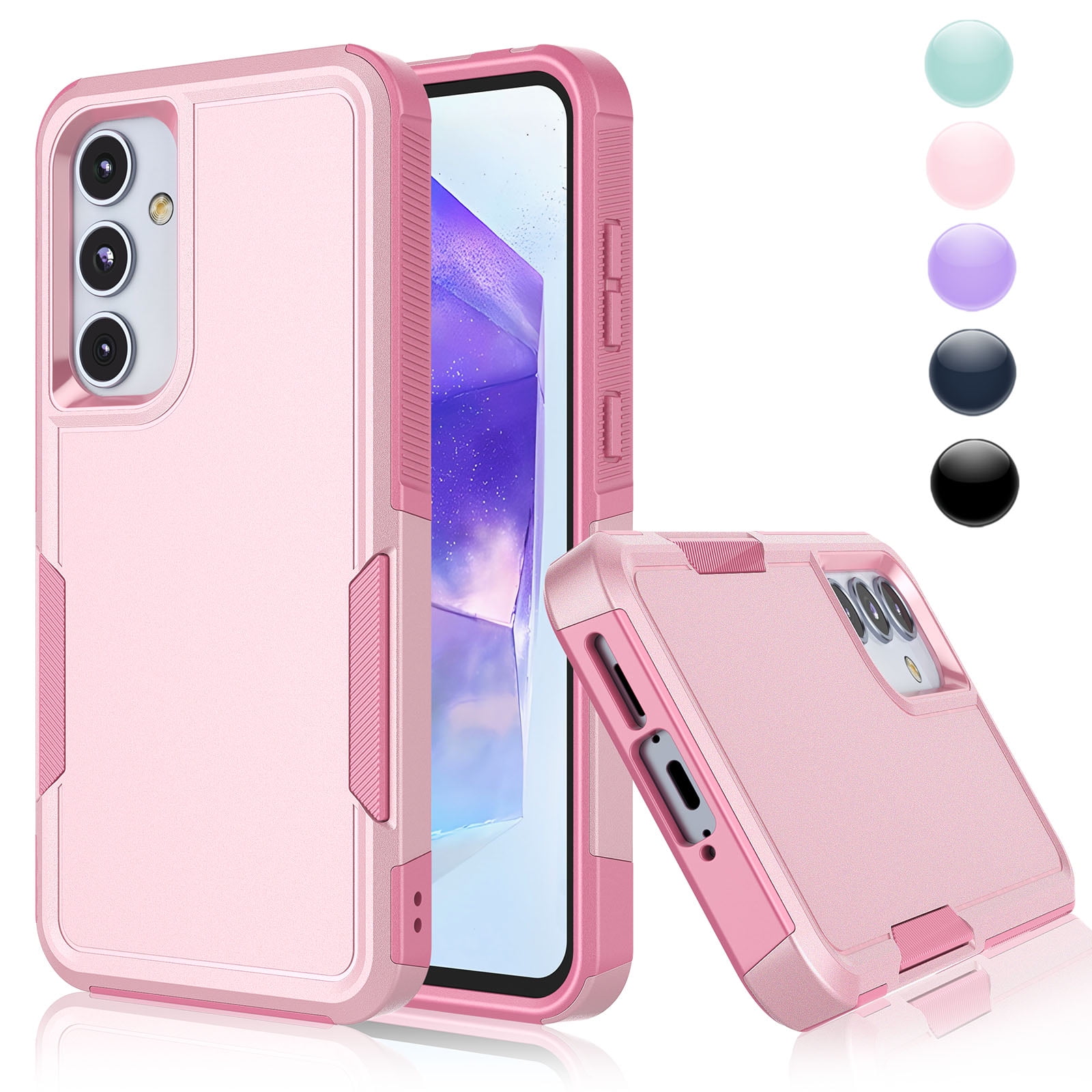 Njjex Samsung Galaxy A35 Shockproof Dust/Drop Proof Phone Case, Pink ...